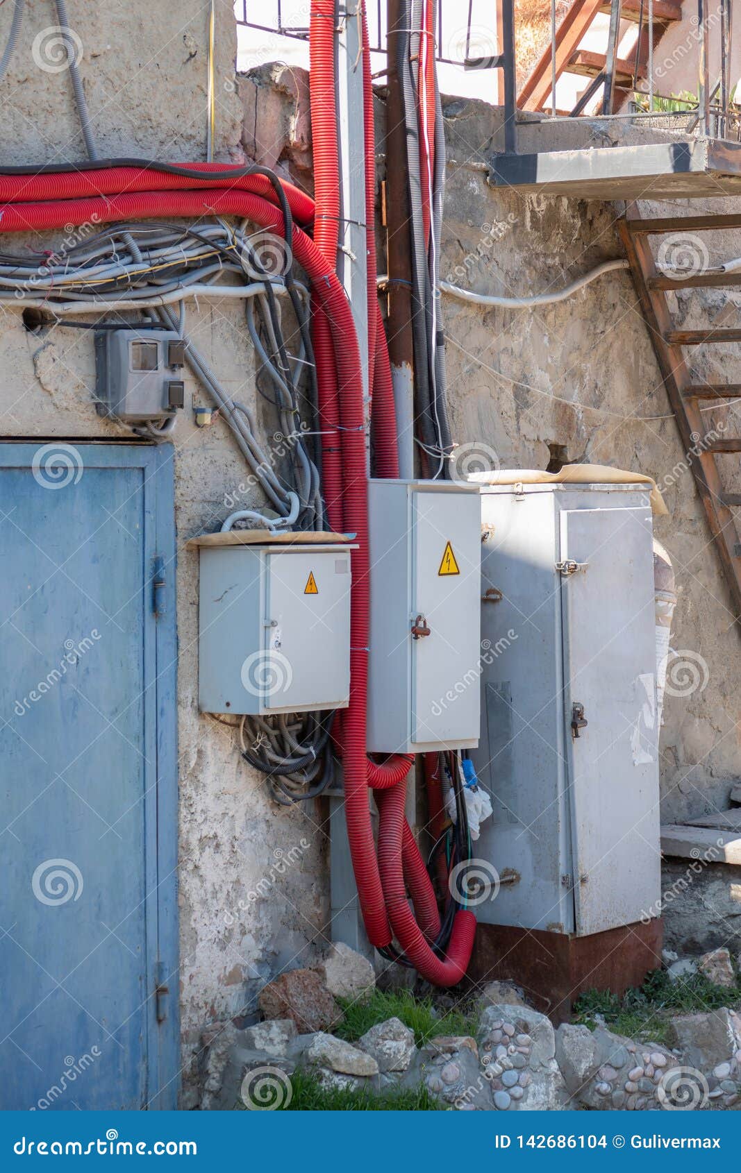 Transformer Vault Building of Electrical Current Stock Photo - Image of ...