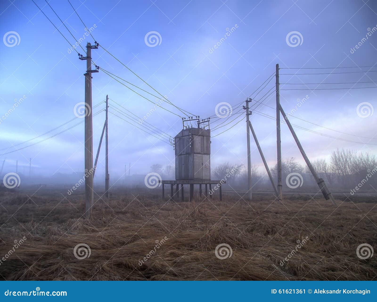 Transformer Vault of Electrical Current in the Field Stock Image ...