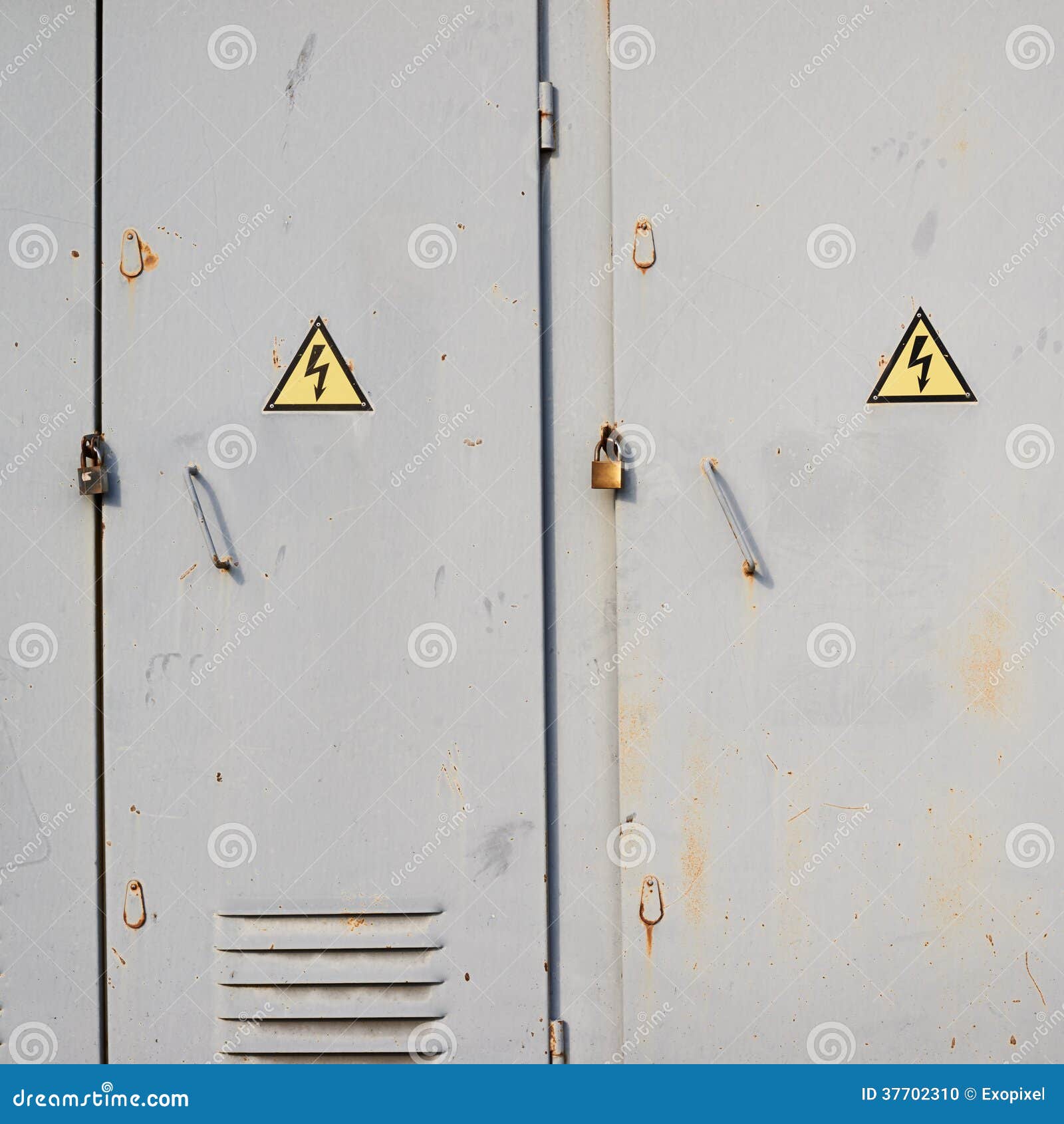 Transformer Vault Front View Stock Photo - Image of outdoor, door: 37702310