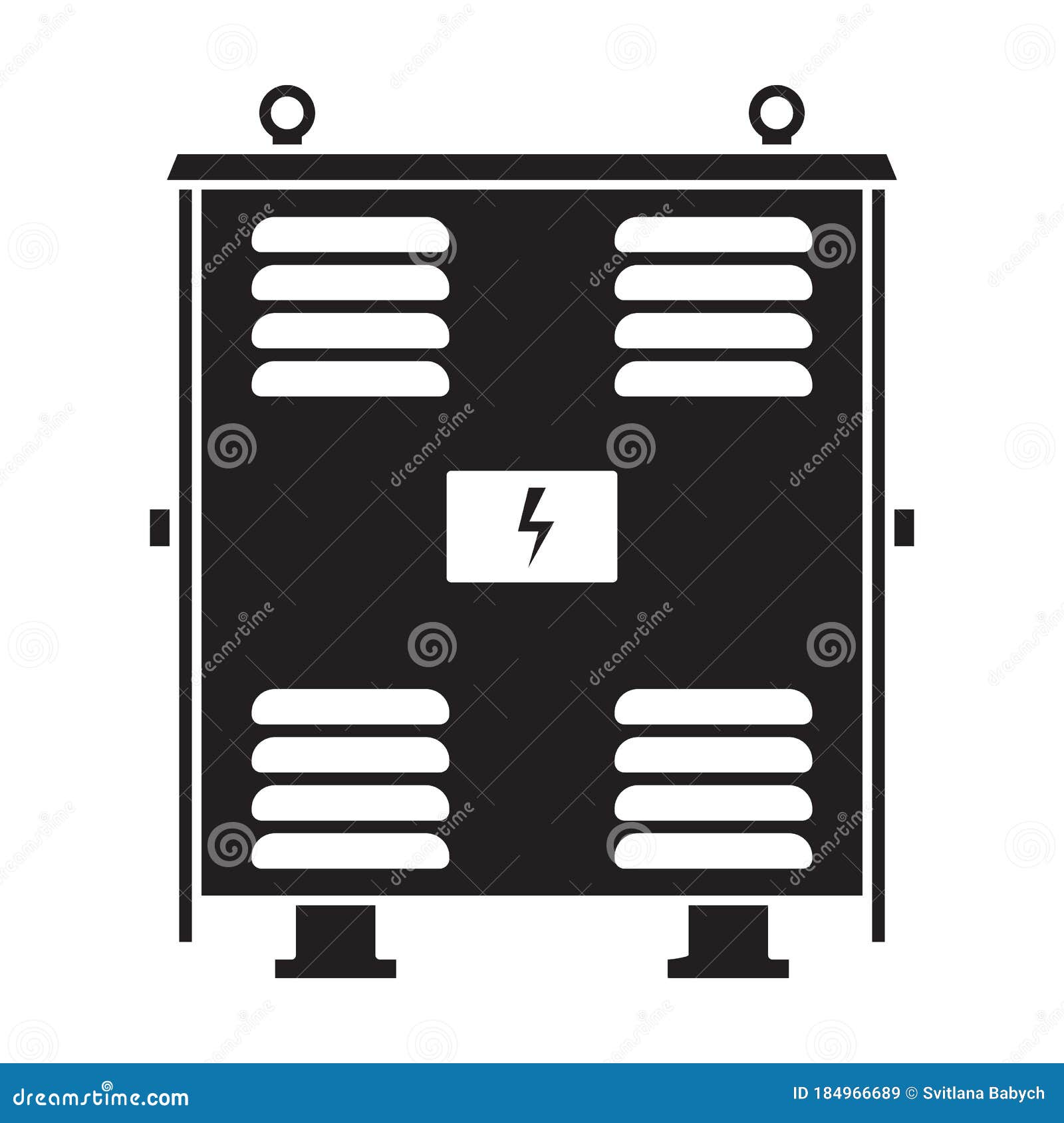 Transformer Vector Icon.Black Vector Icon Isolated on White Background ...
