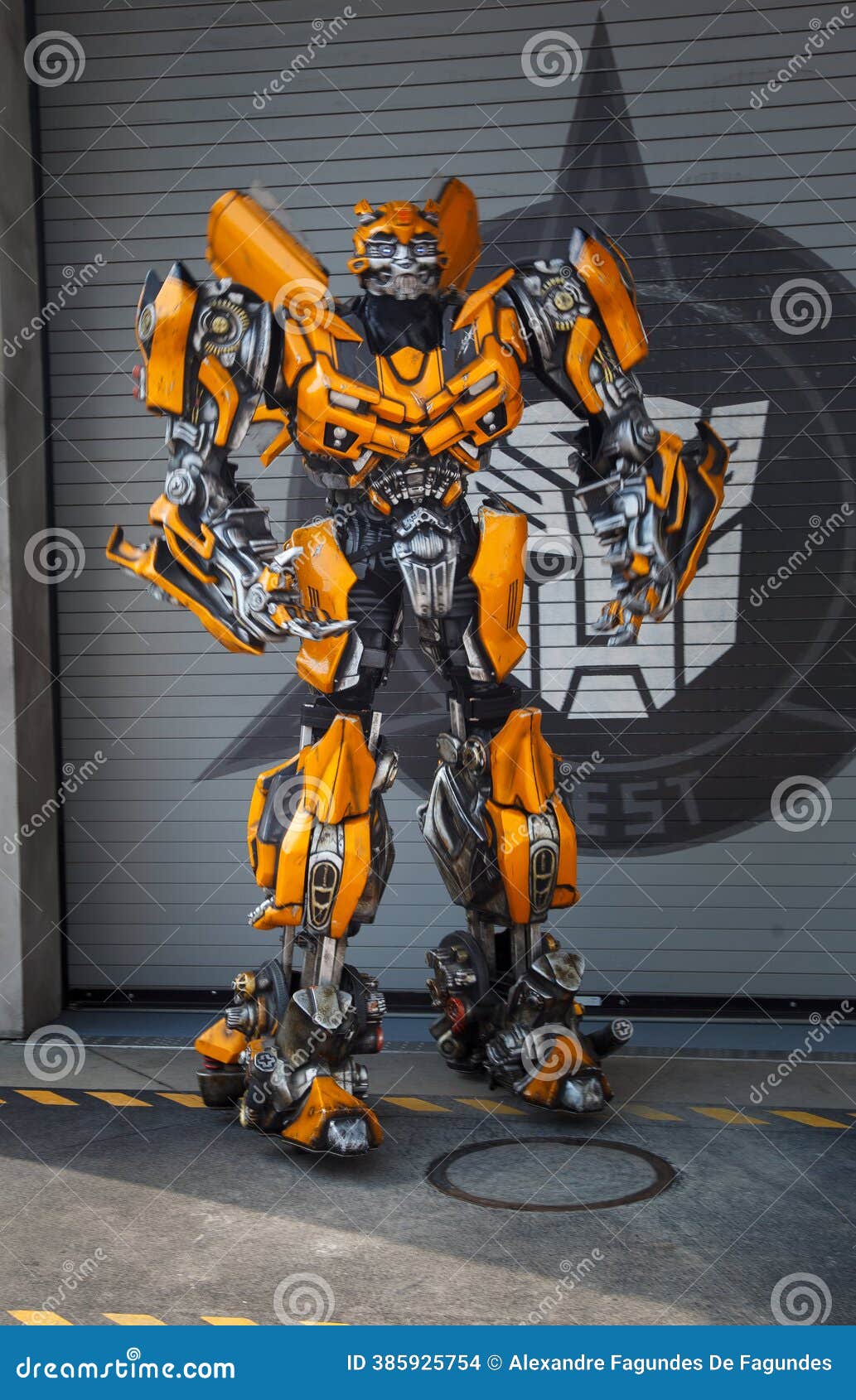 Bumblebee`s Robot From Transformers And Iron Man, Entertains Children ...