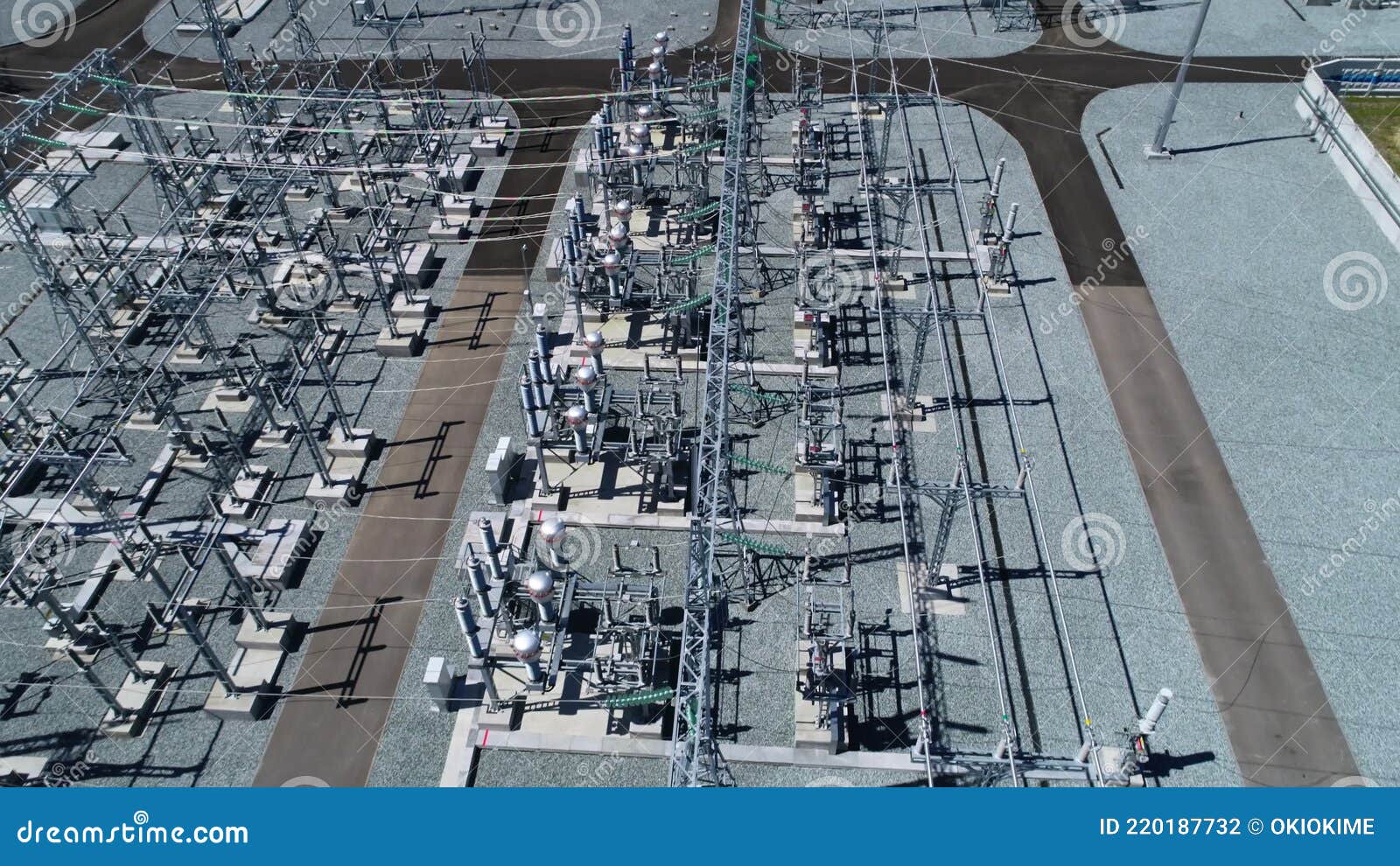 Transformers Bus Tubes and Insulators at Large Switchyard Stock Footage ...