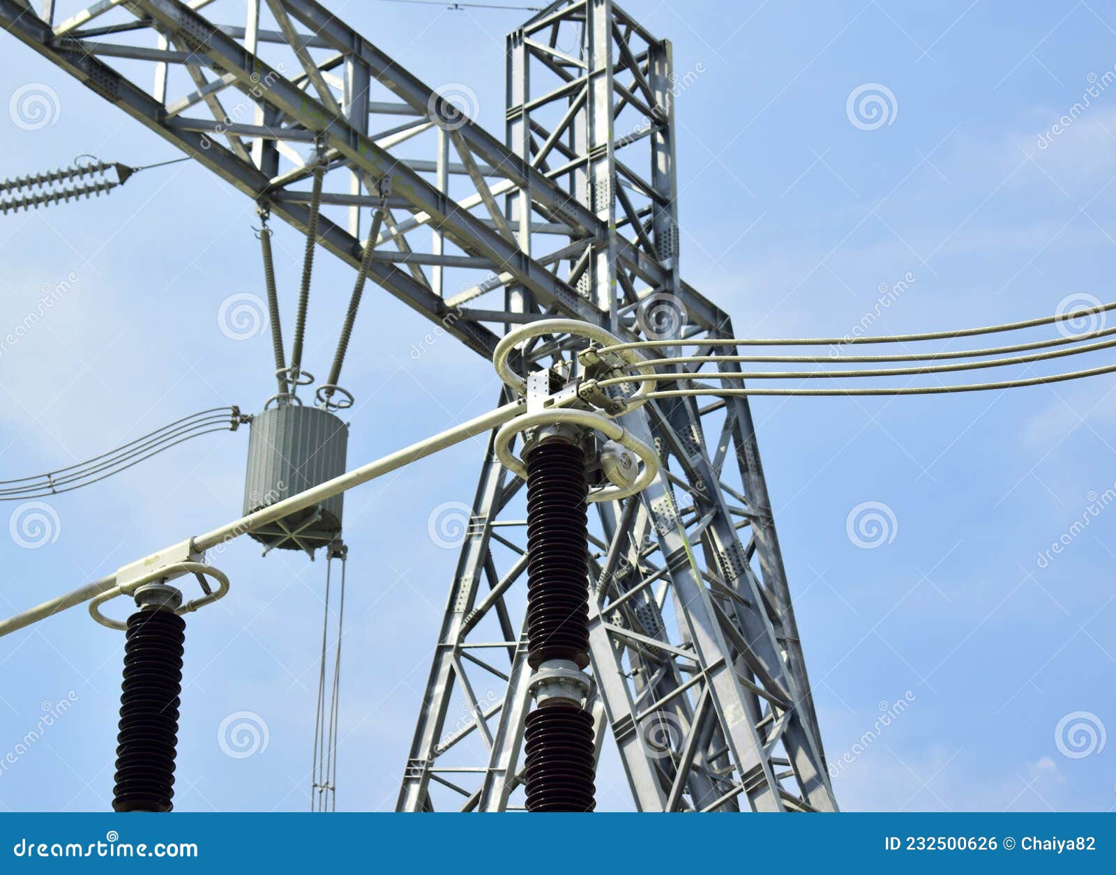 Transformers Inside High Voltage Substations.2021 Stock Photo - Image ...