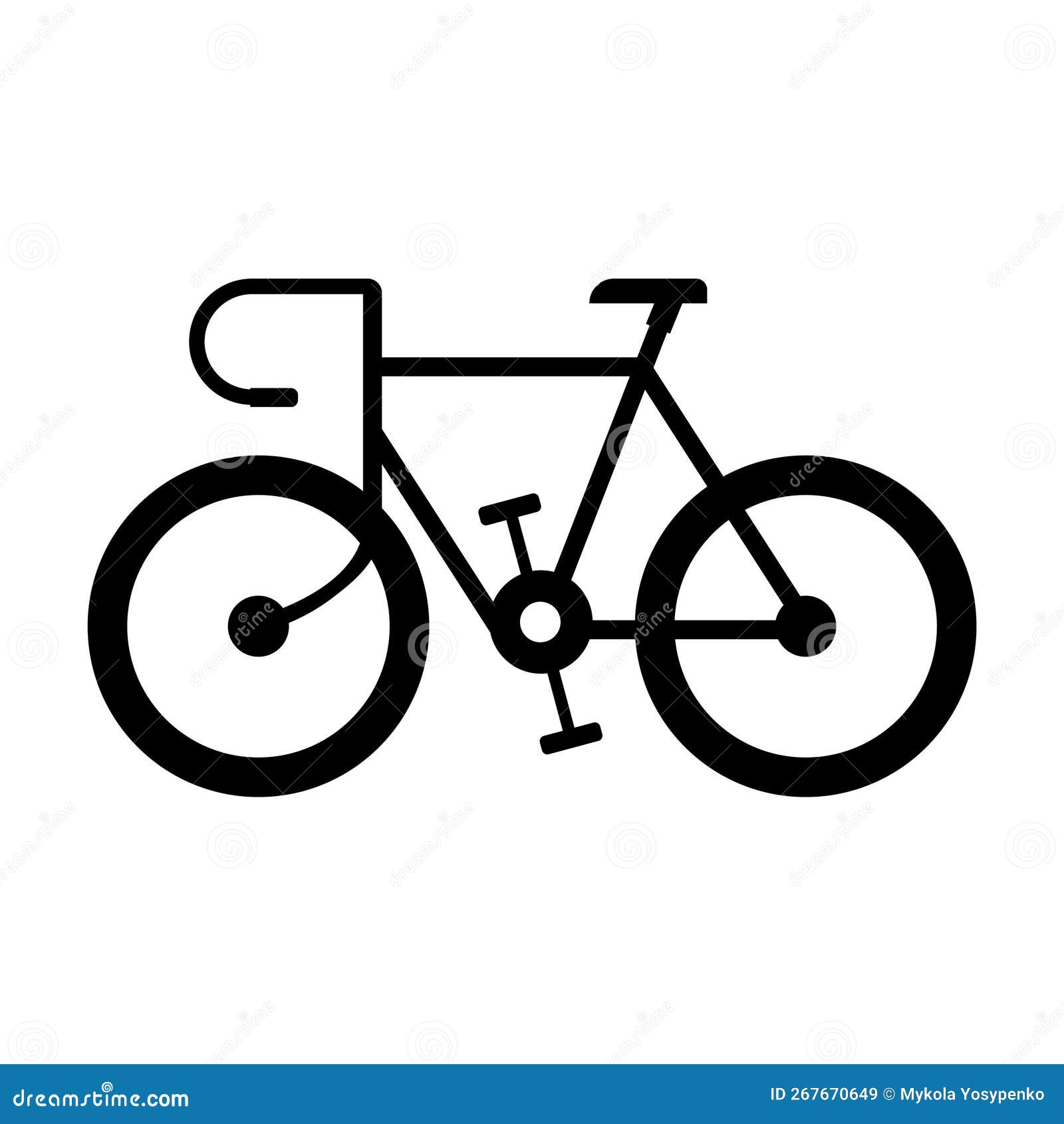 Minimalist Bicycle Logo, Pictogram, Road Sign, Cartoon Bike Stock ...