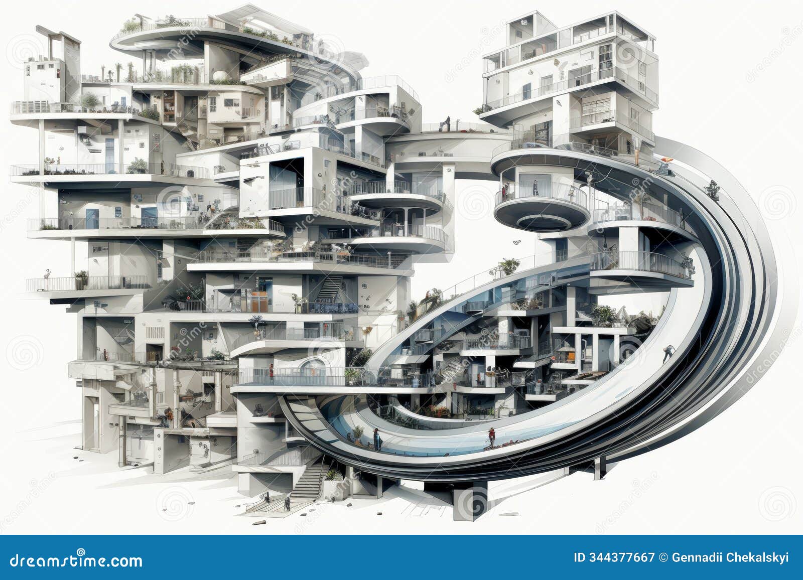 Art Collage Of Process Of Verification Documents By Boss. Hierarchy In ...