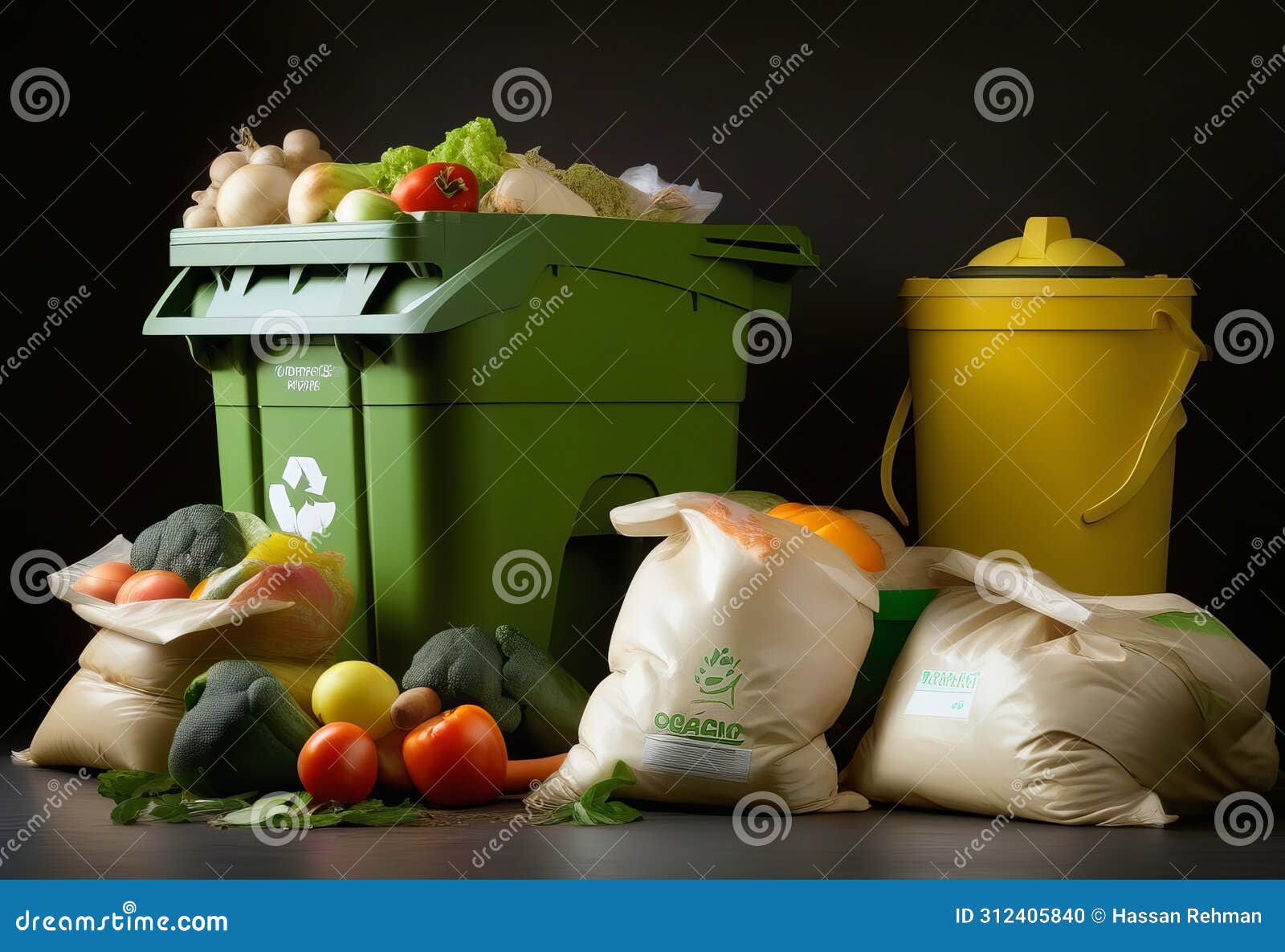 Transforming Food Waste into Nutrient-Rich Compost Stock Illustration ...