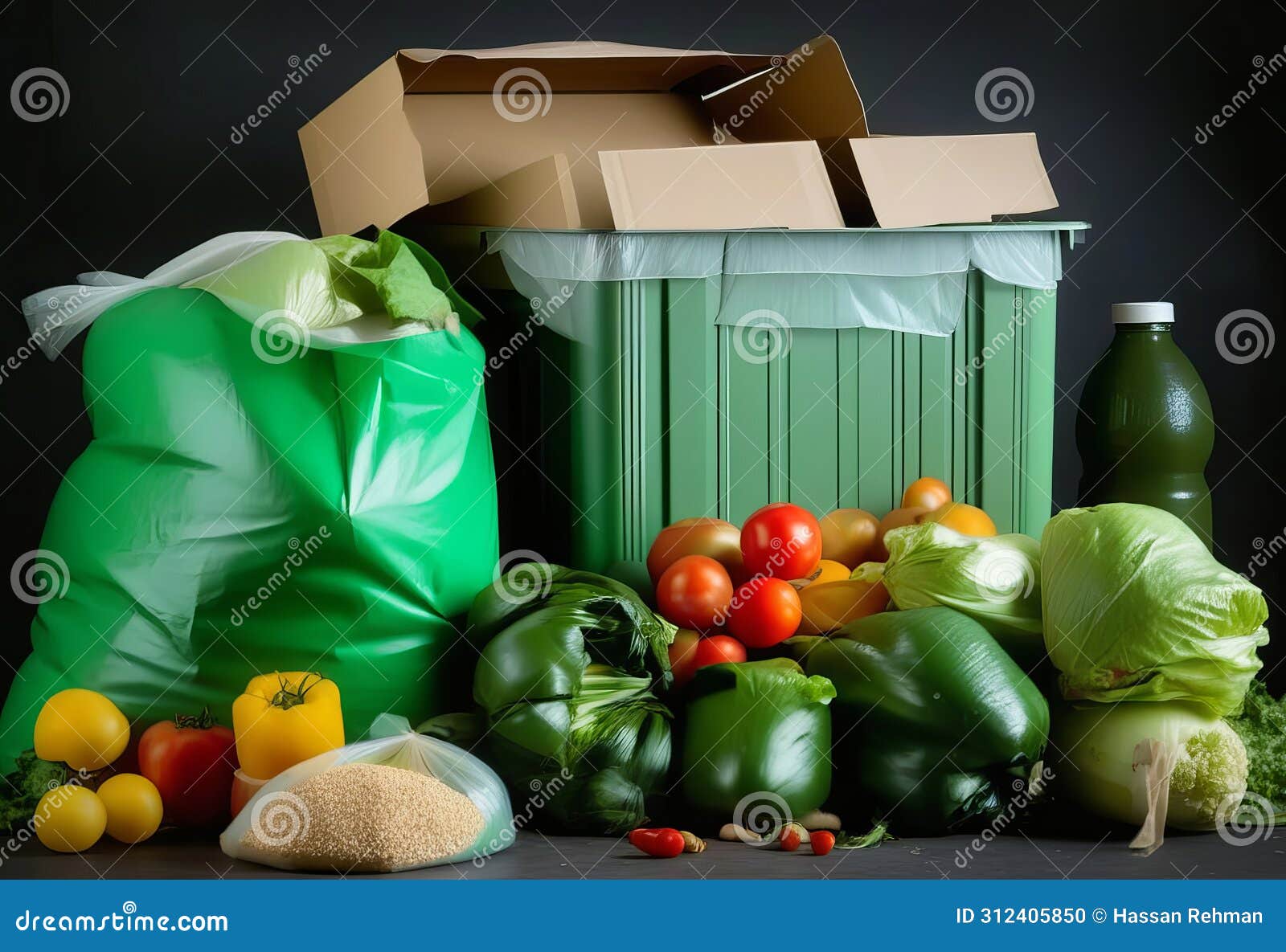 Transforming Food Waste into Nutrient-Rich Compost Stock Illustration ...