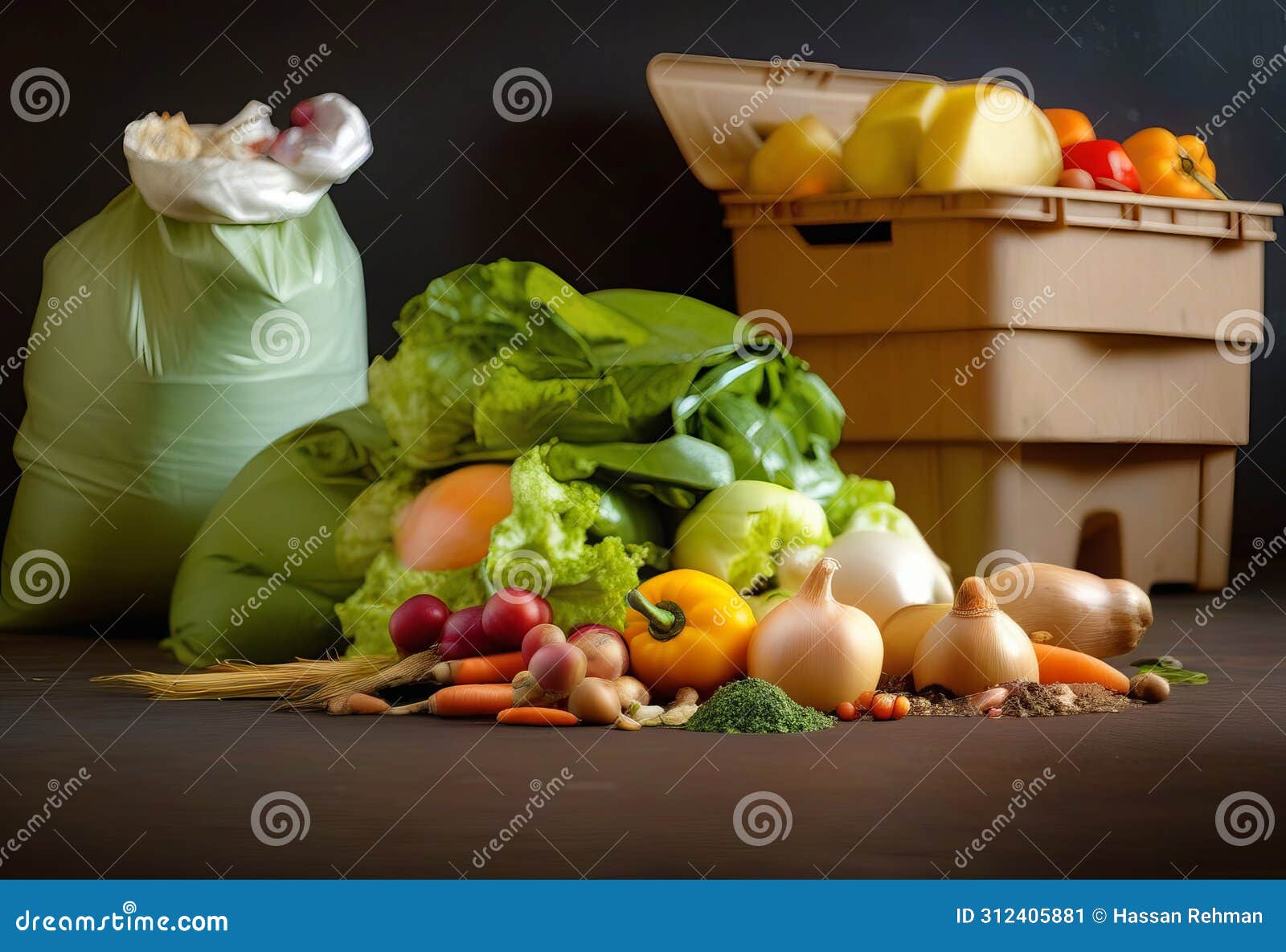 Transforming Food Waste into Nutrient-Rich Compost Stock Illustration ...