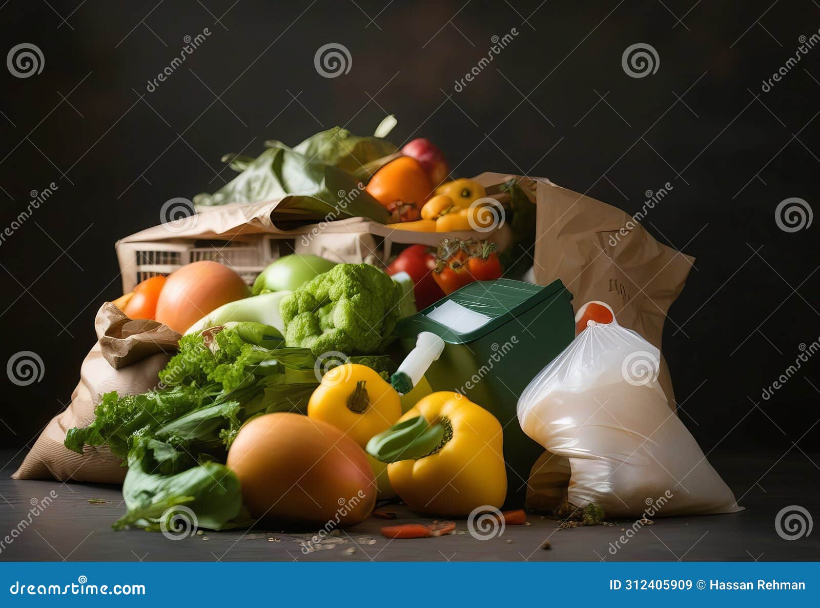 Transforming Food Waste into Nutrient-Rich Compost Stock Illustration ...