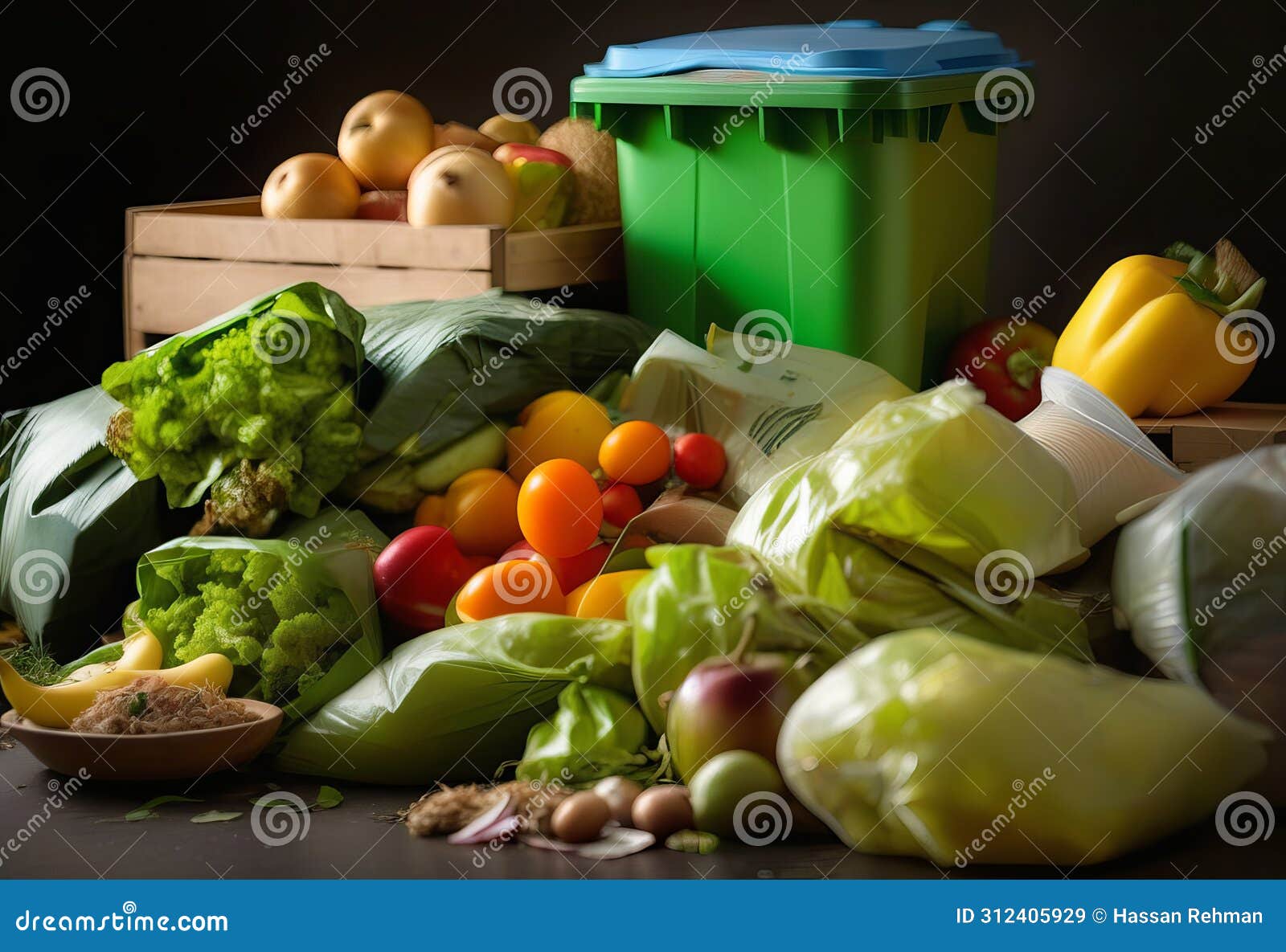 Transforming Food Waste into Nutrient-Rich Compost Stock Illustration ...