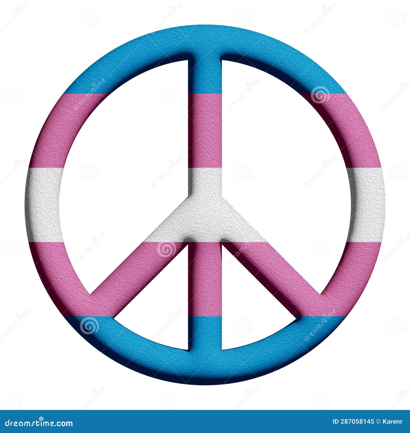 Transgender Flag Peace Sign Isolated on White Stock Image - Image of ...