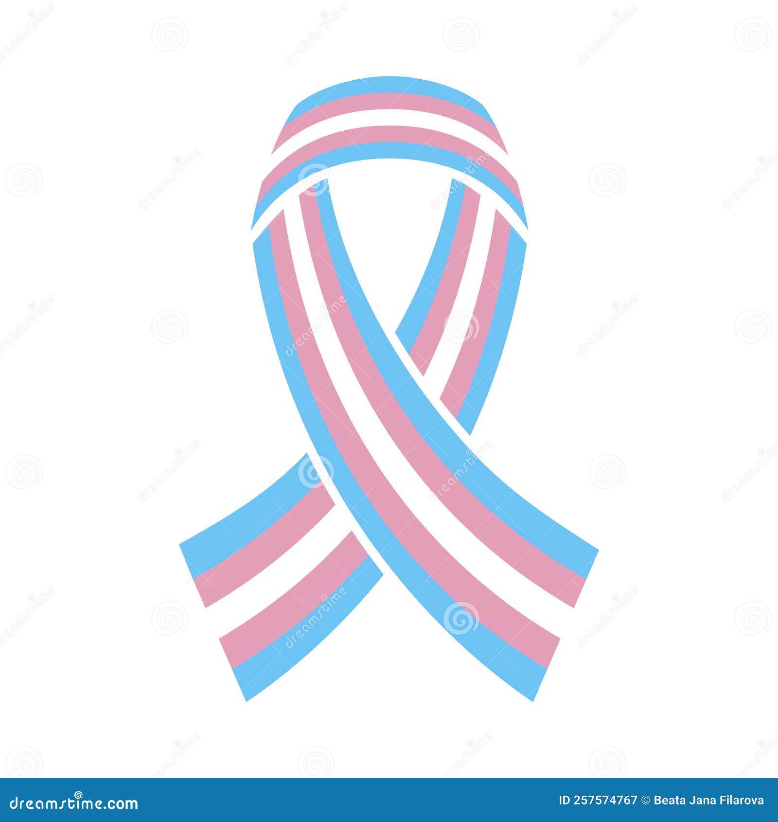Transgender Pride Ribbon Flag Icon Vector Stock Vector - Illustration ...