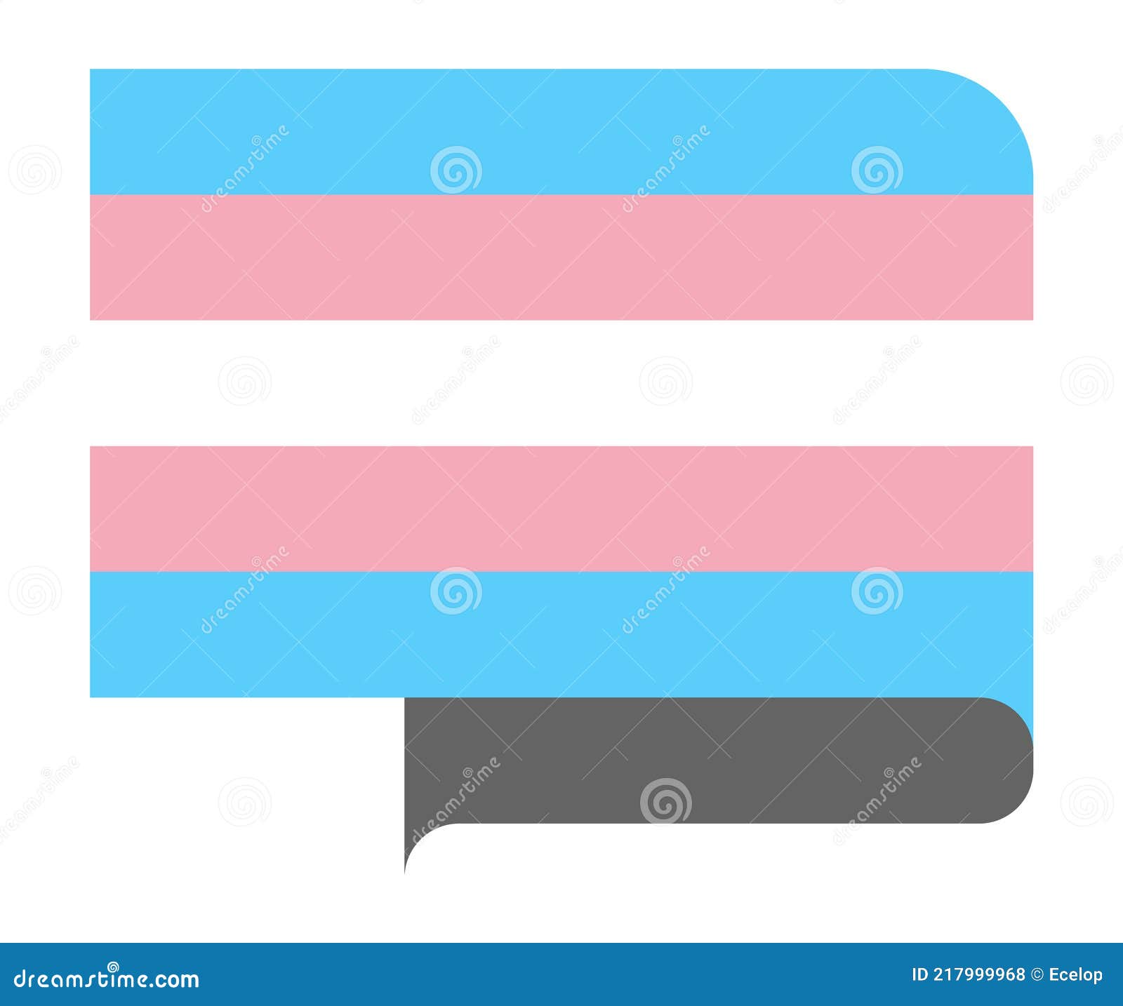 Transgender pride flag stock vector. Illustration of social - 217999968