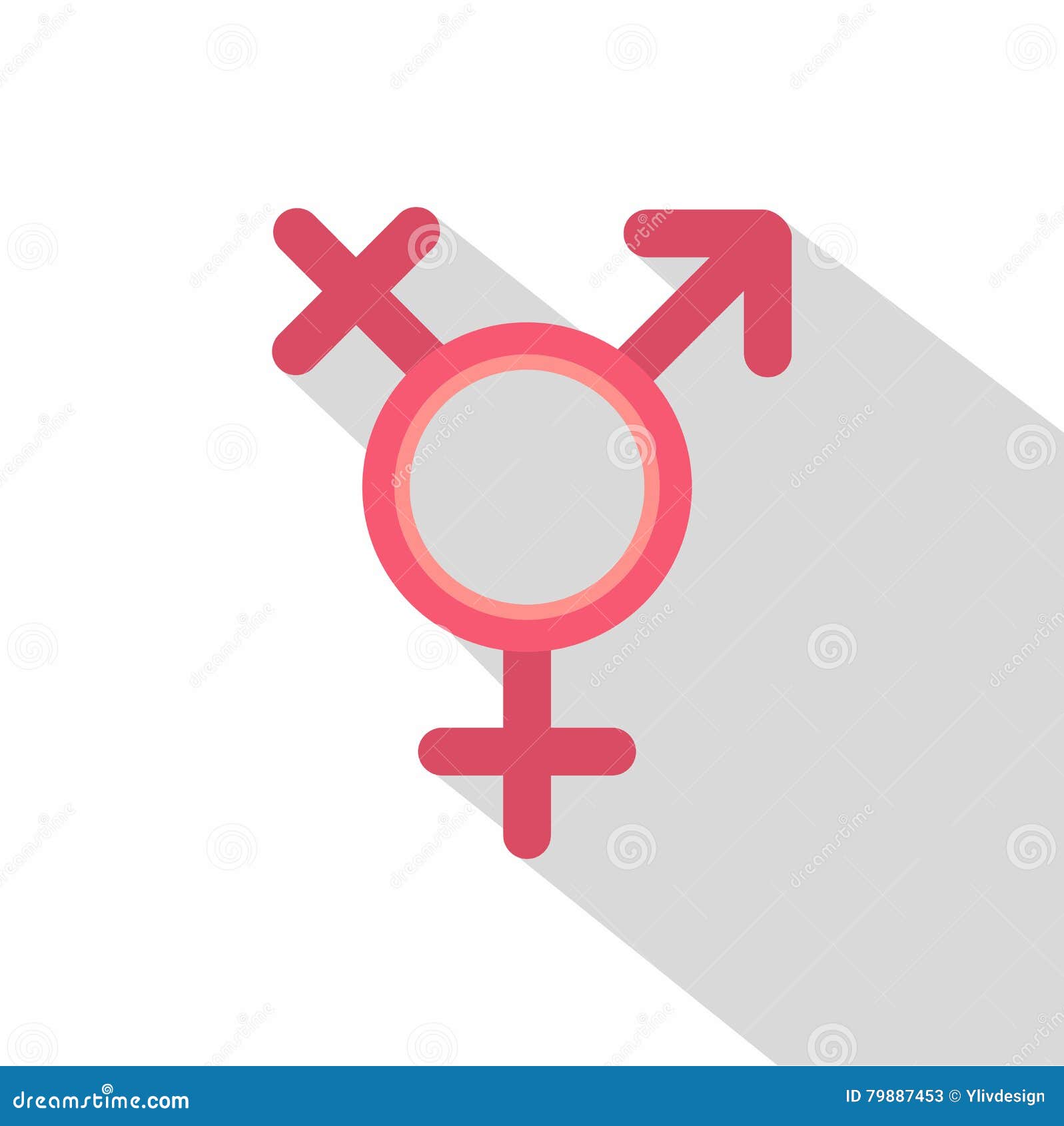 Transgender Sign Icon, Flat Style Stock Vector - Illustration of ...