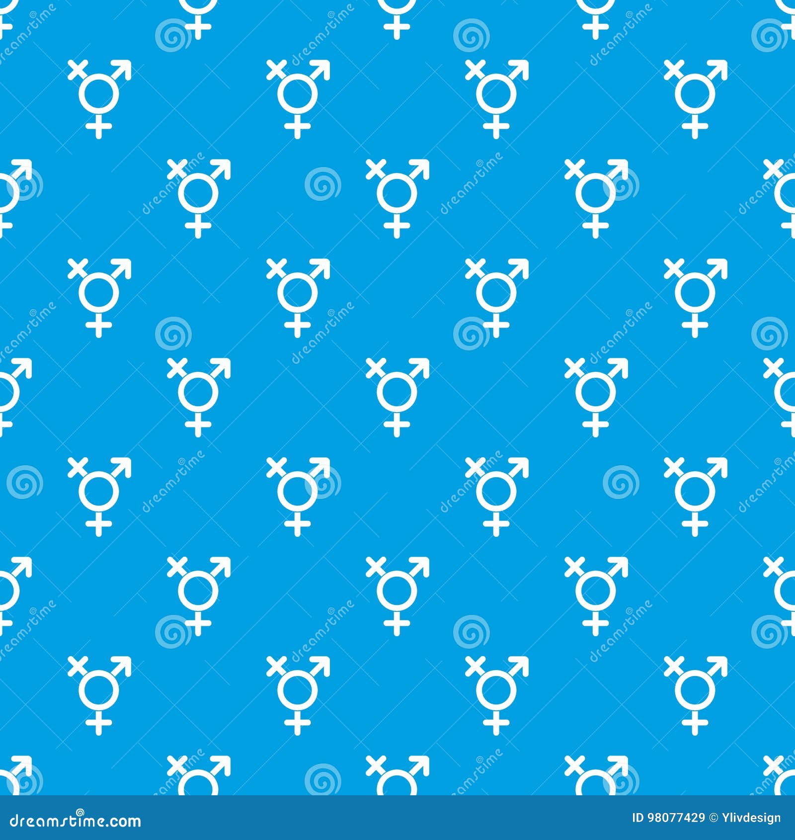 Transgender Sign Pattern Seamless Blue Stock Vector - Illustration of ...