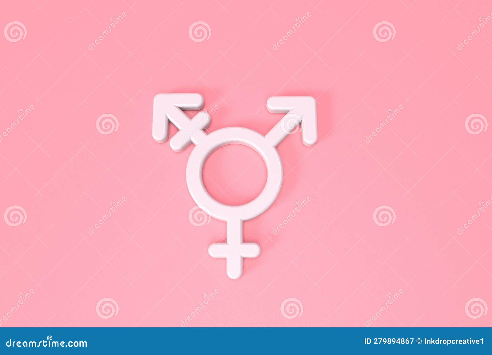 Transgender Symbol Simple Graphic Icon. 3D Rendering Stock Illustration ...