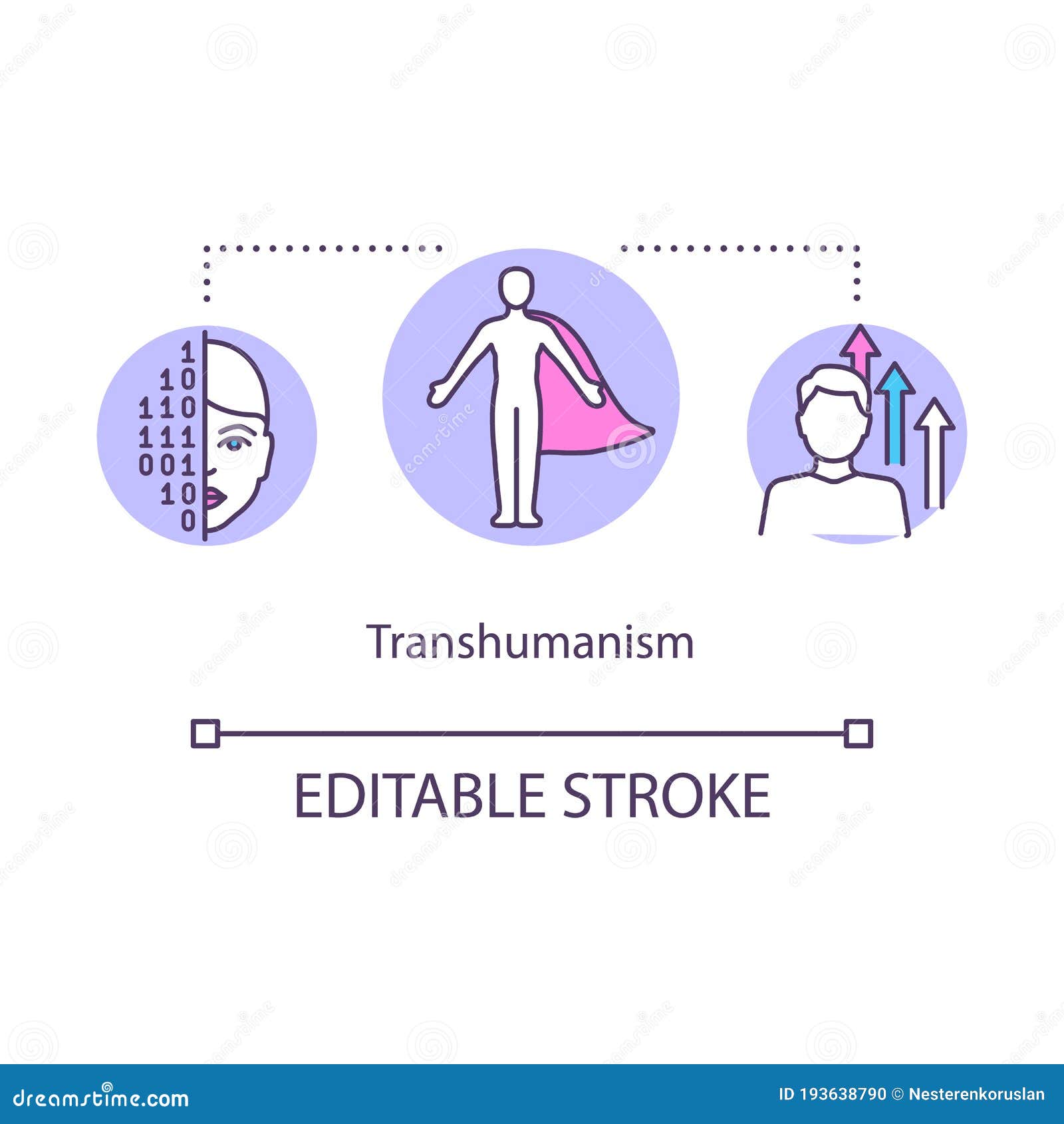 Transhumanism concept icon stock vector. Illustration of lifestyle - 193638790