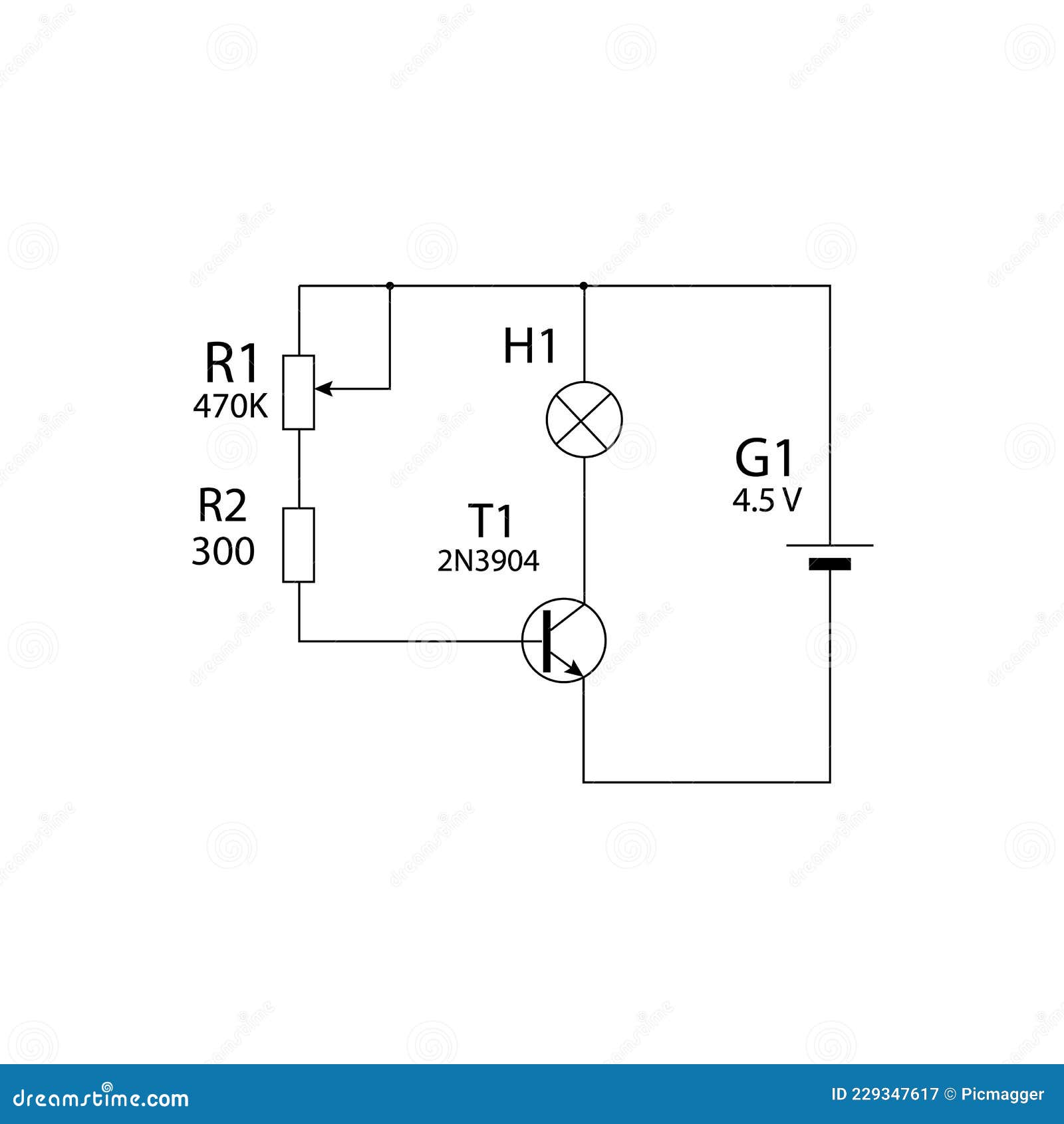 Transistor bipolar. ilustración del vector. Ilustración de fuente ...