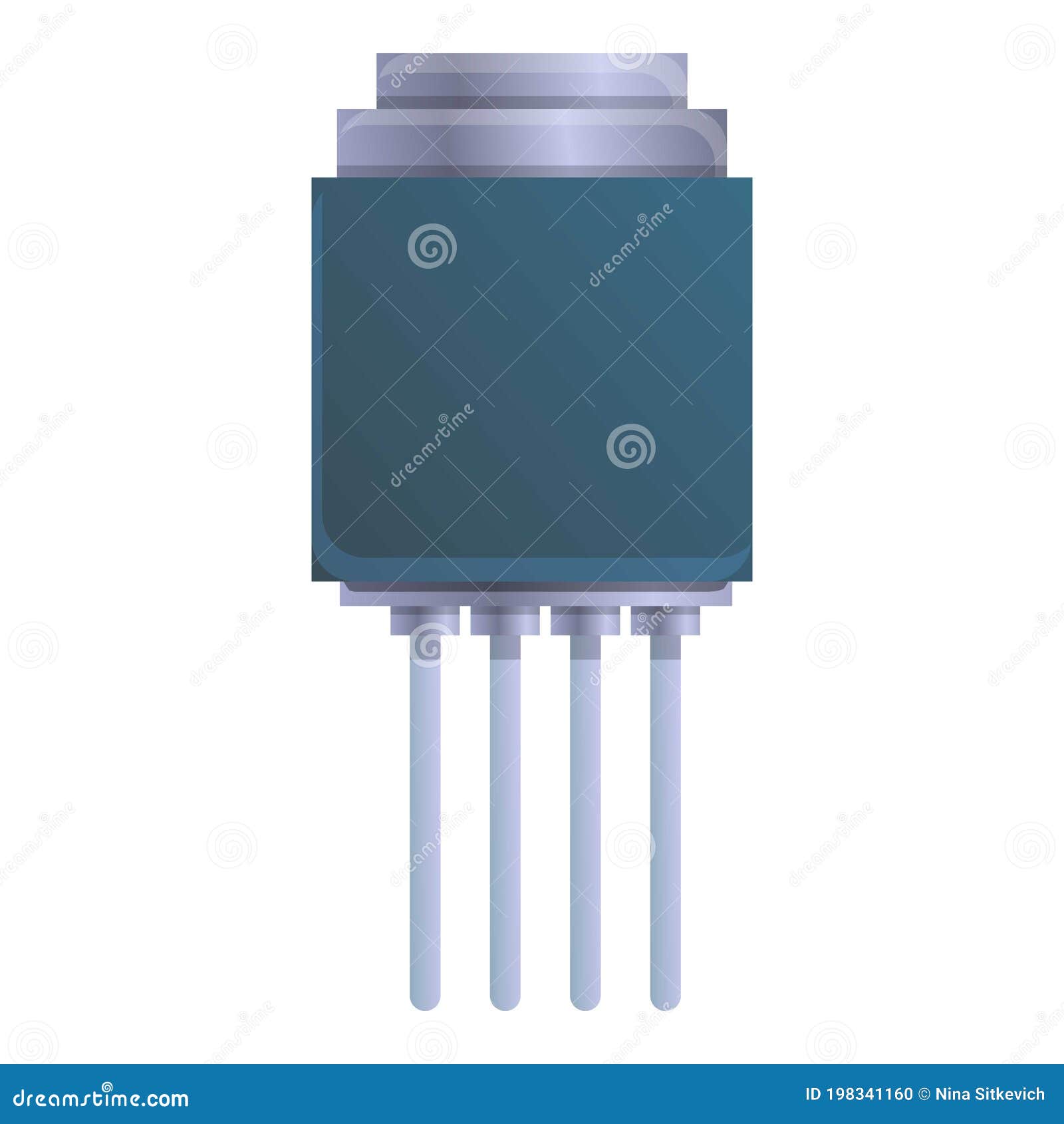 Transistor Capacitor Icon, Cartoon Style Stock Vector - Illustration of ...