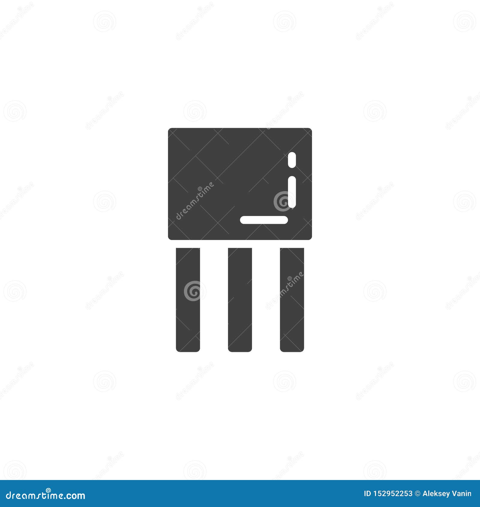 Transistor Chip Vector Icon Stock Vector - Illustration of microchip ...