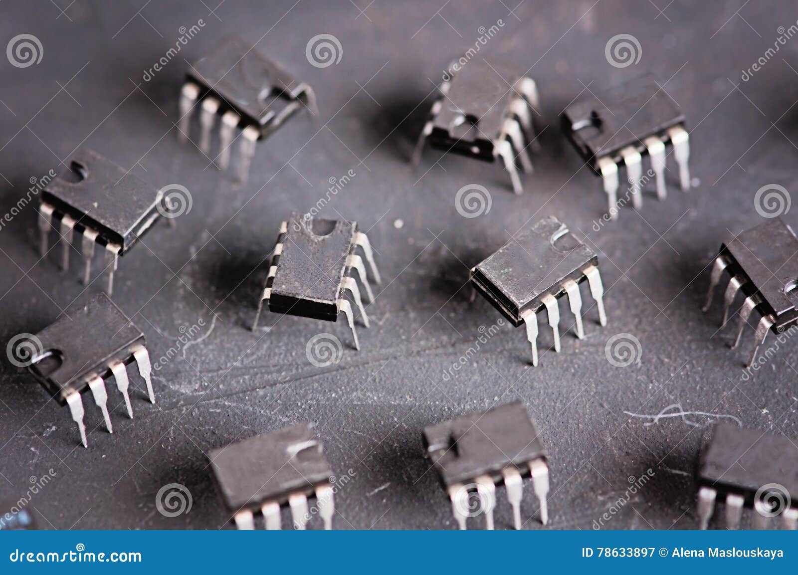 Transistor Close-up on a Stone Worktop Stock Image - Image of circuit ...