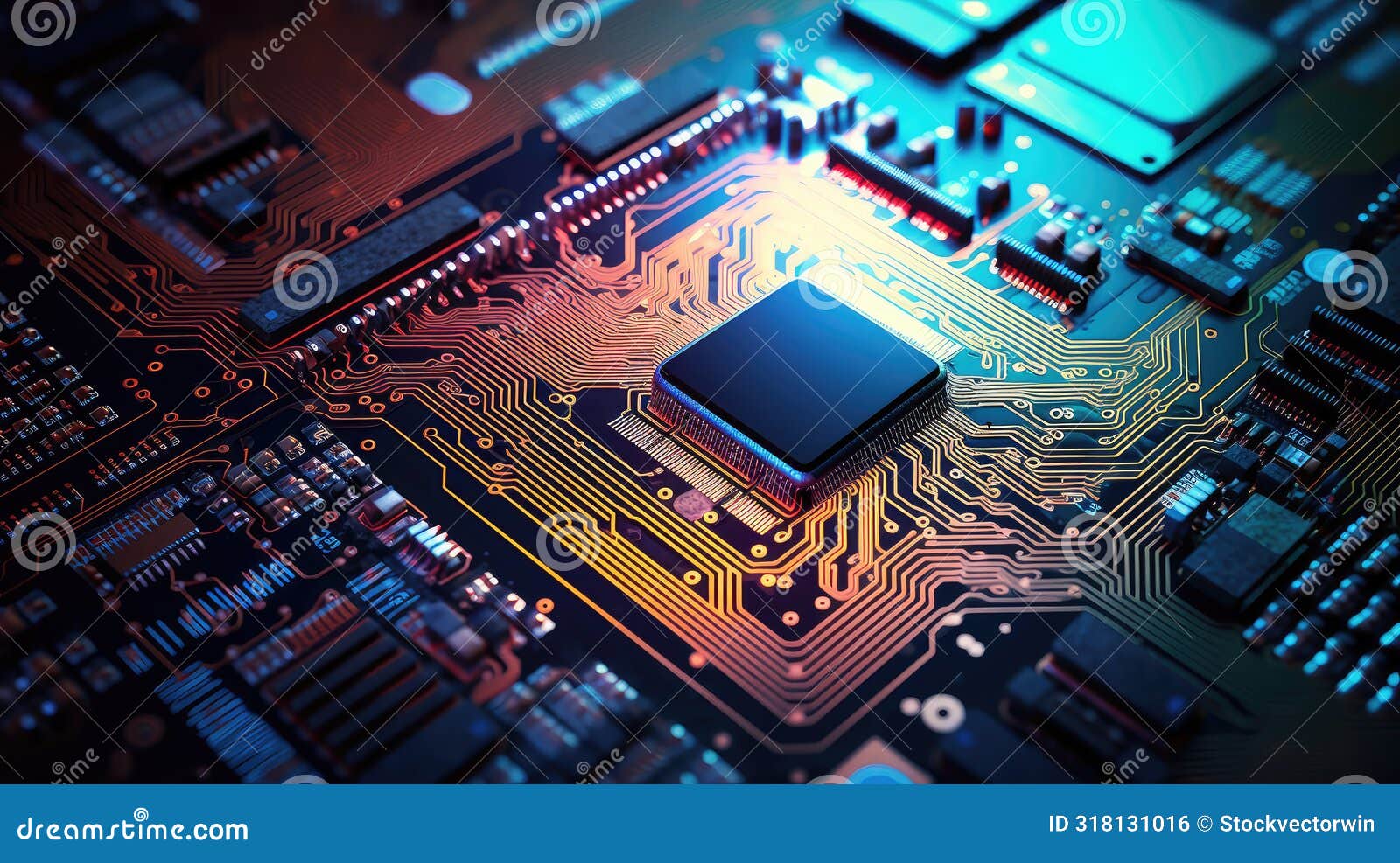 Transistor Computer Chip Technology Stock Illustration - Illustration ...