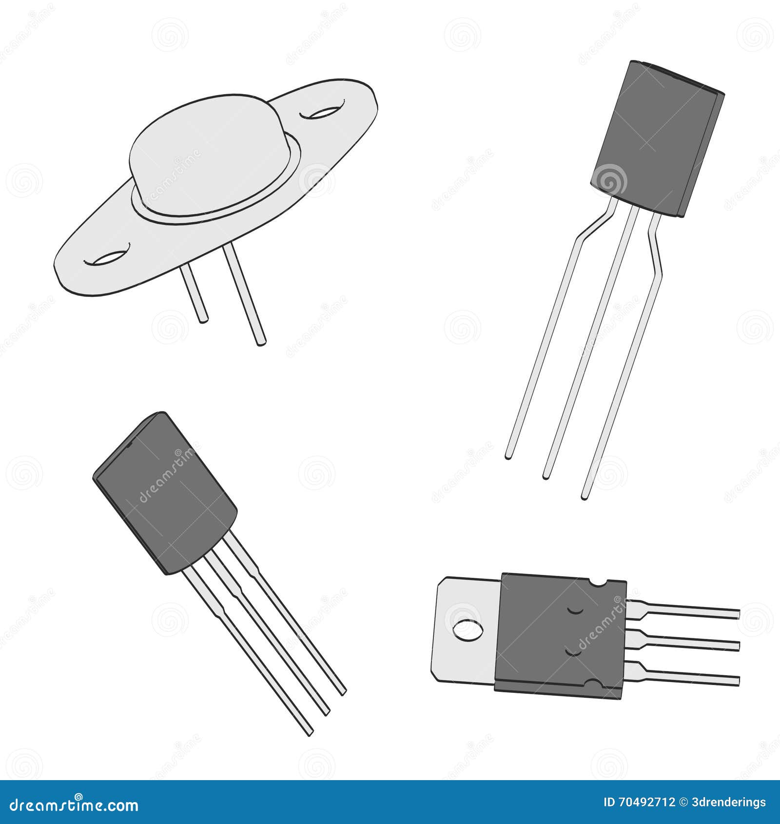 Transistor stock illustration. Illustration of component - 70492712
