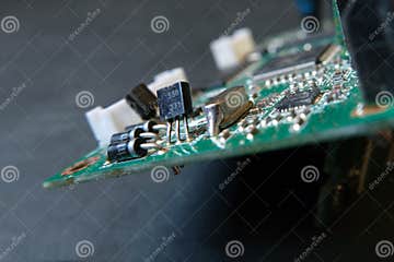 Transistor and Diodes on Circuit Board Stock Image - Image of anode ...