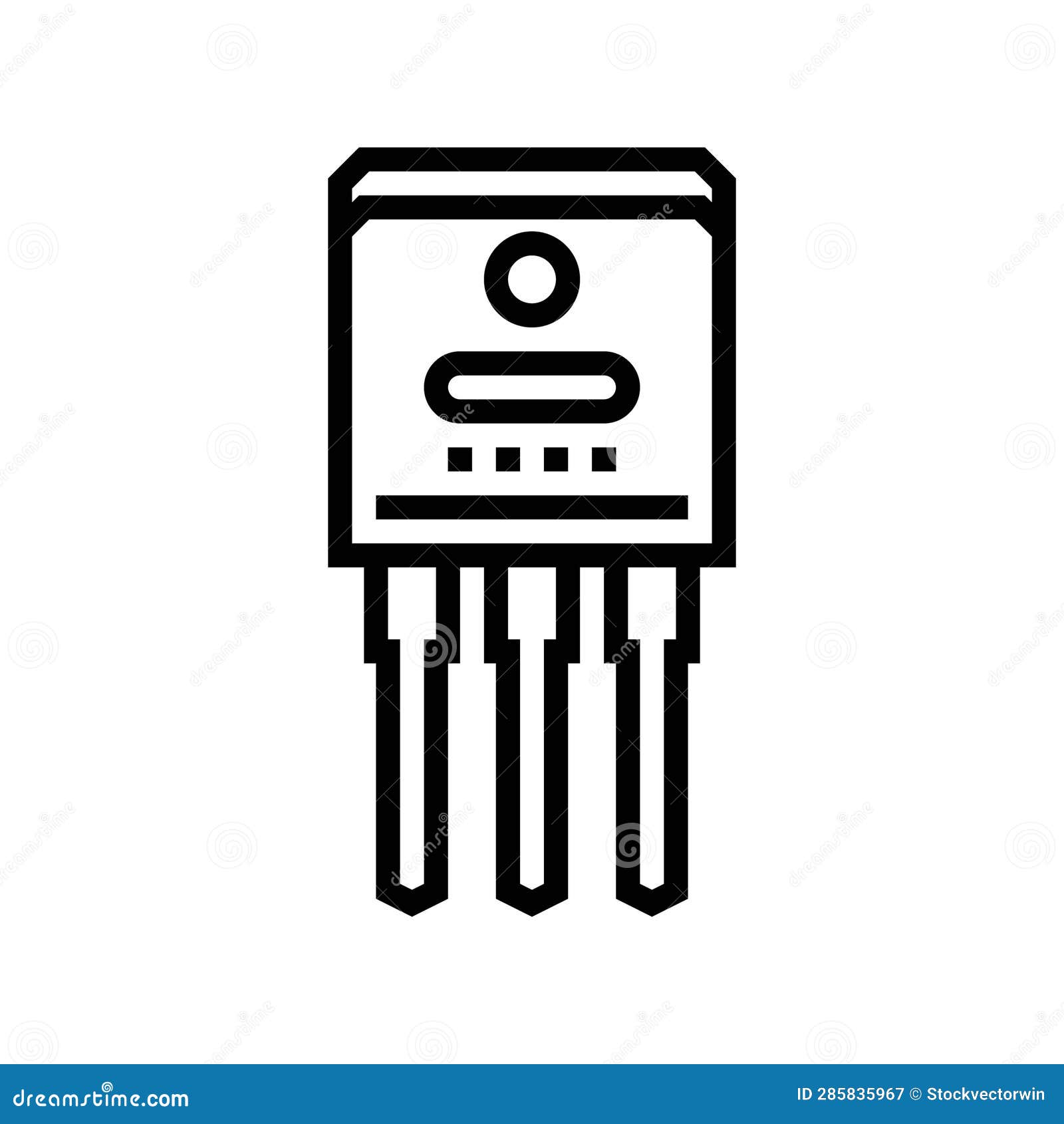 Transistor Electrical Engineer Line Icon Vector Illustration Stock ...