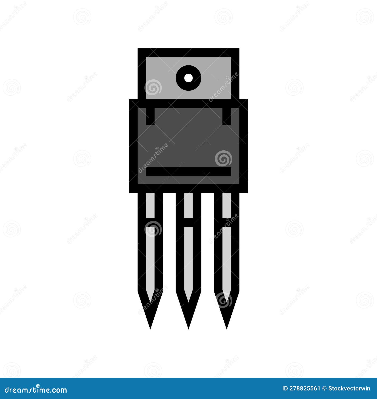 Transistor Electronic Component Color Icon Vector Illustration Stock ...