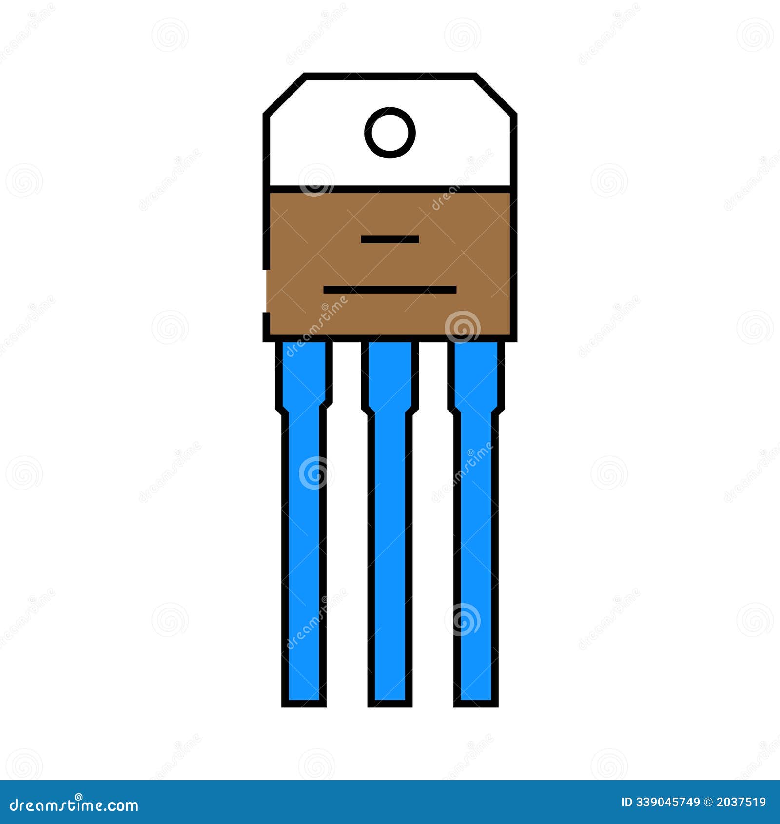 Transistor. Electronic Symbol. Illustration Of Basic Circuit Symbols ...