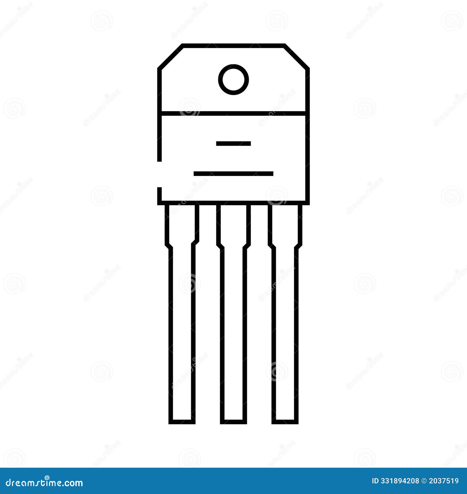 Transistor. Electronic Symbol. Illustration Of Basic Circuit Symbols ...