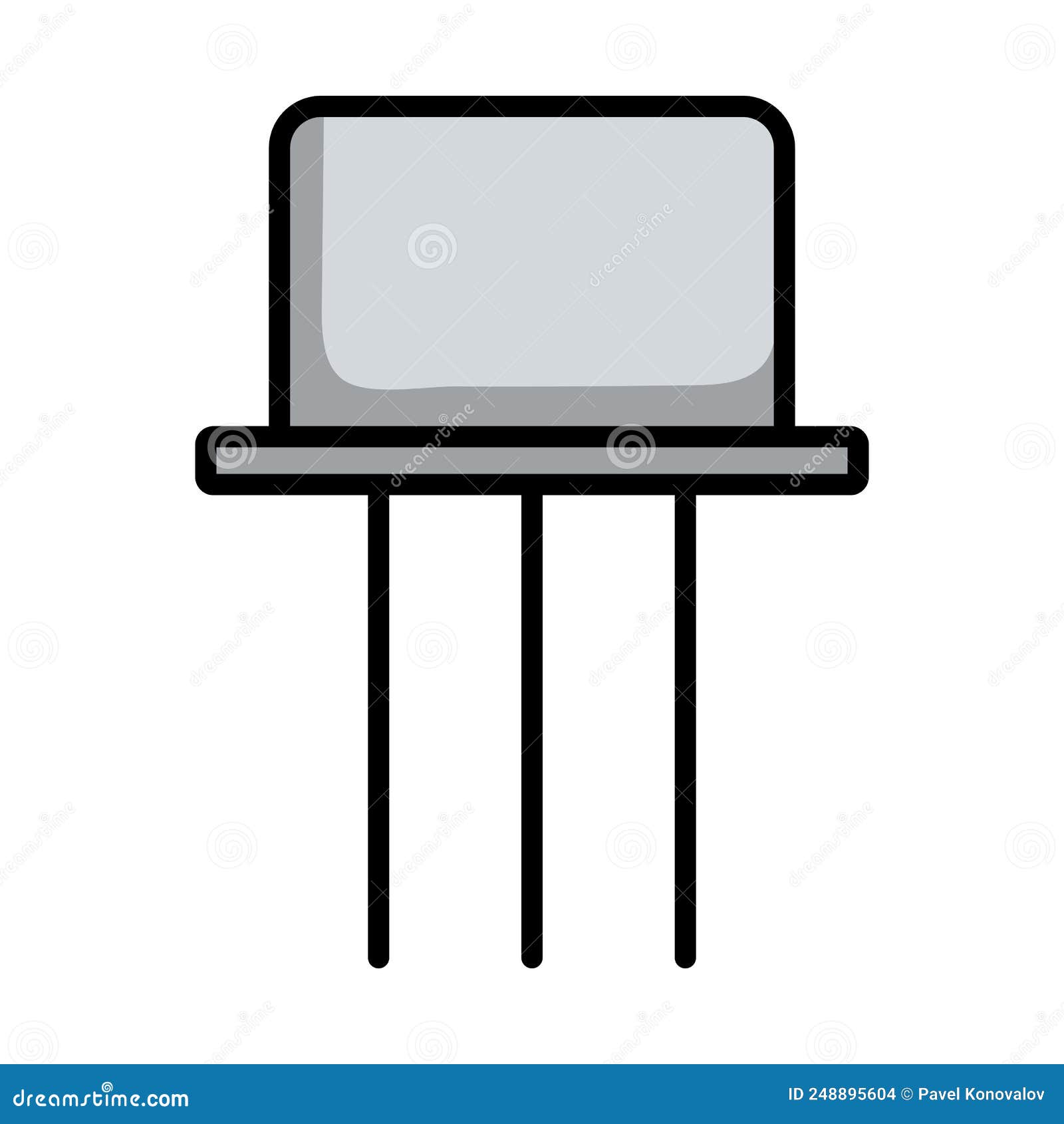 Transistor Icon stock vector. Illustration of power - 248895604