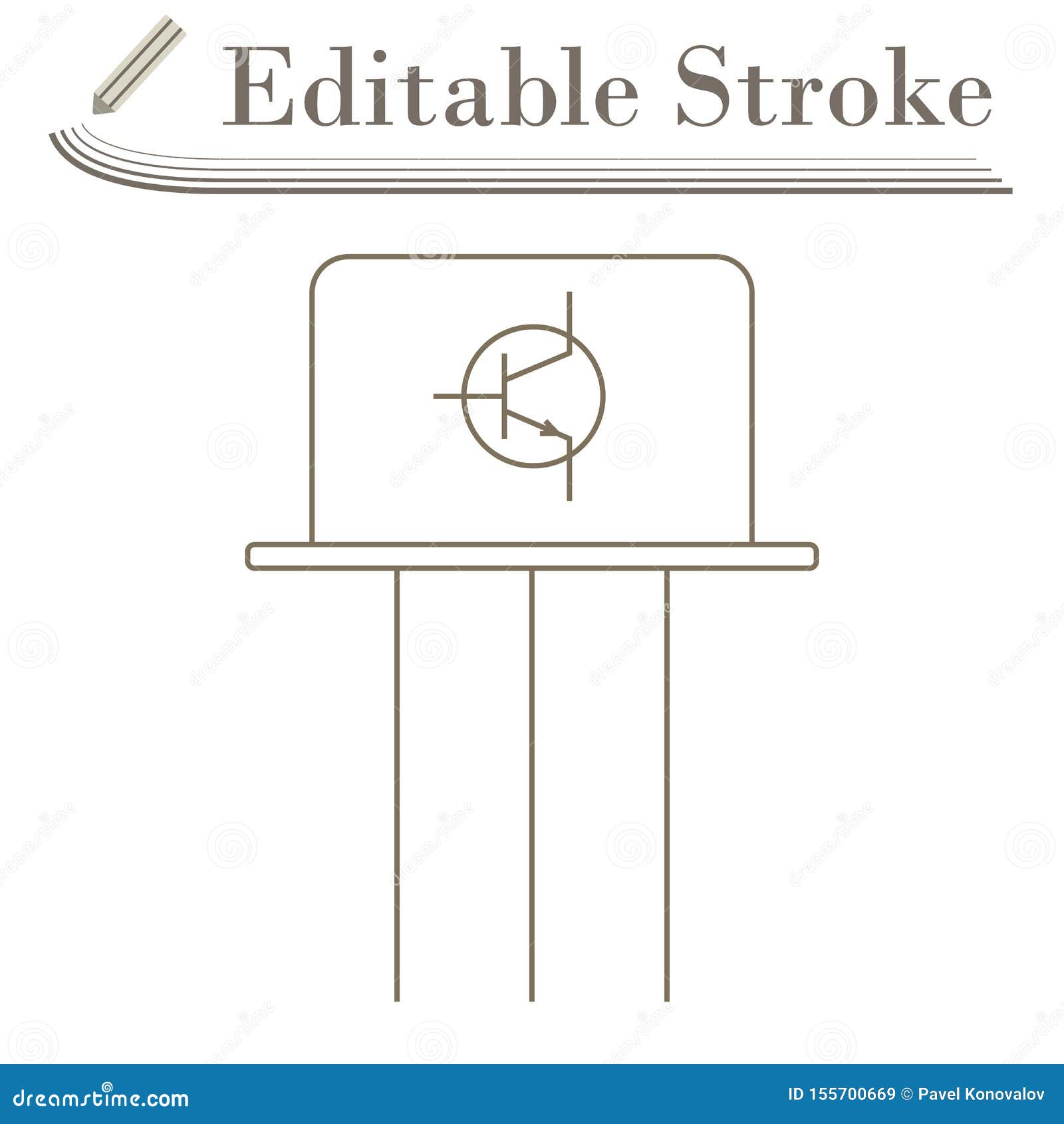 Transistor Icon stock vector. Illustration of isolated - 155700669