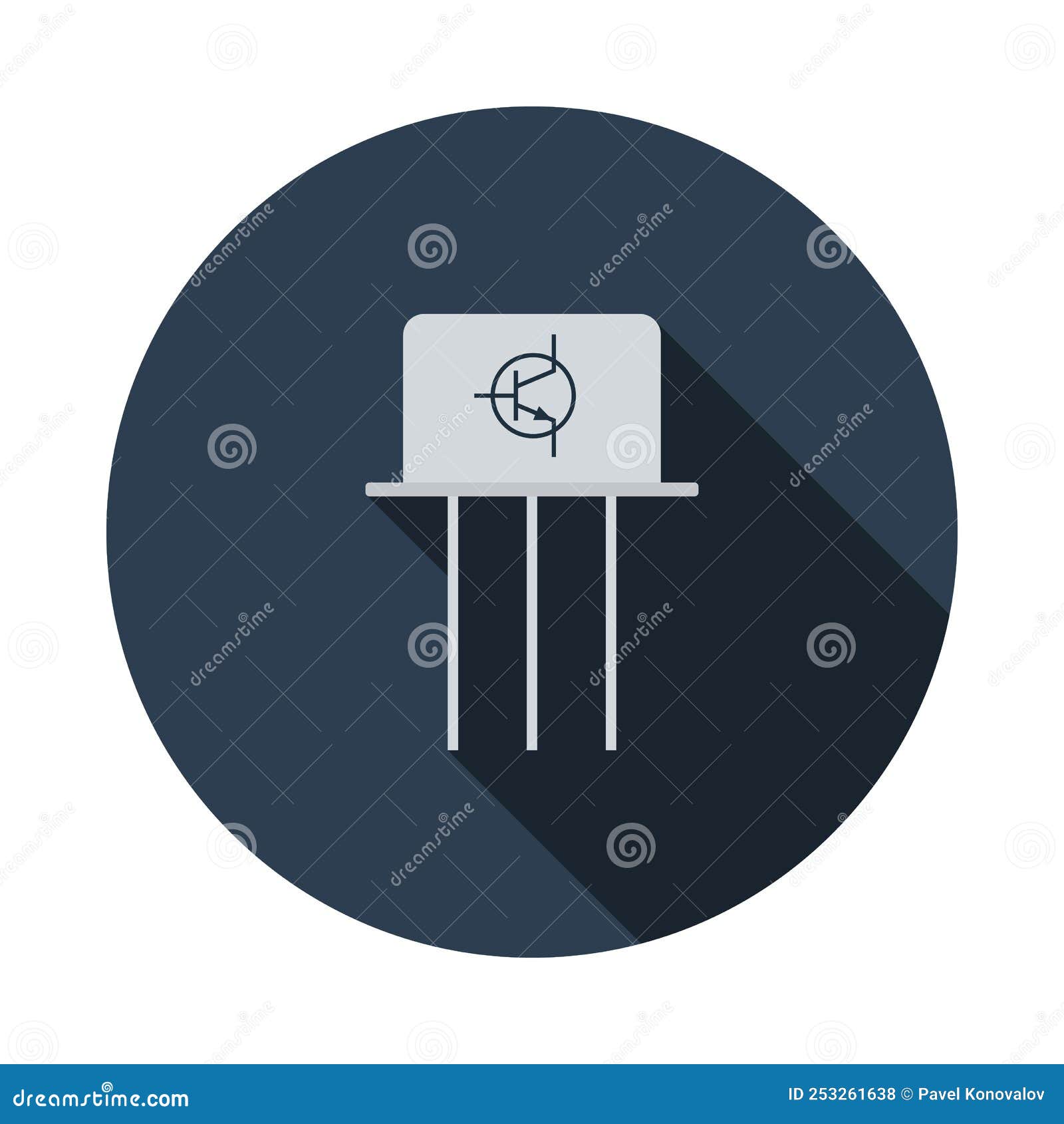 Transistor Icon stock vector. Illustration of engineering - 253261638