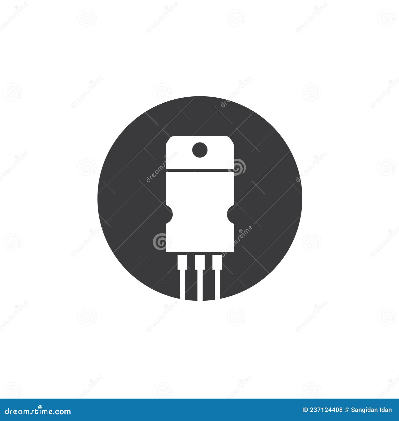 Transistor Icon Vector Illustration Design Template Stock Vector ...