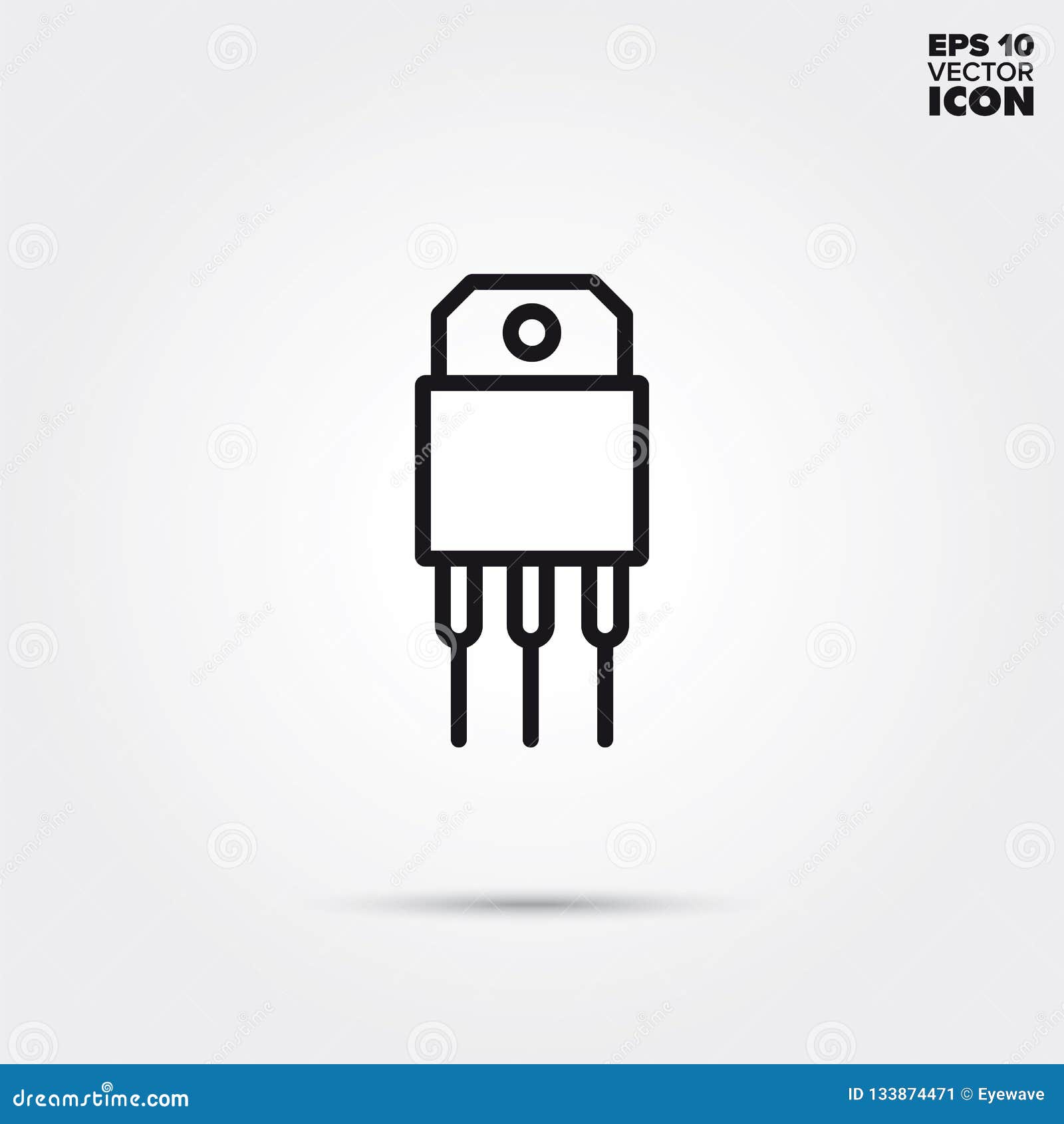 Transistor Vector Line Icon Stock Vector - Illustration of ...