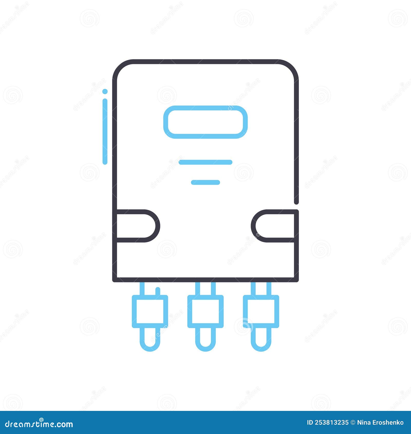 Transistor Line Icon, Outline Symbol, Vector Illustration, Concept Sign ...
