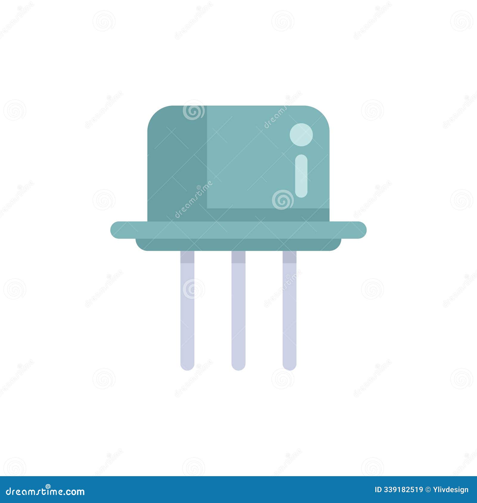 Electronic Component Vector Icon Set. Conductor Circuit Transistor ...