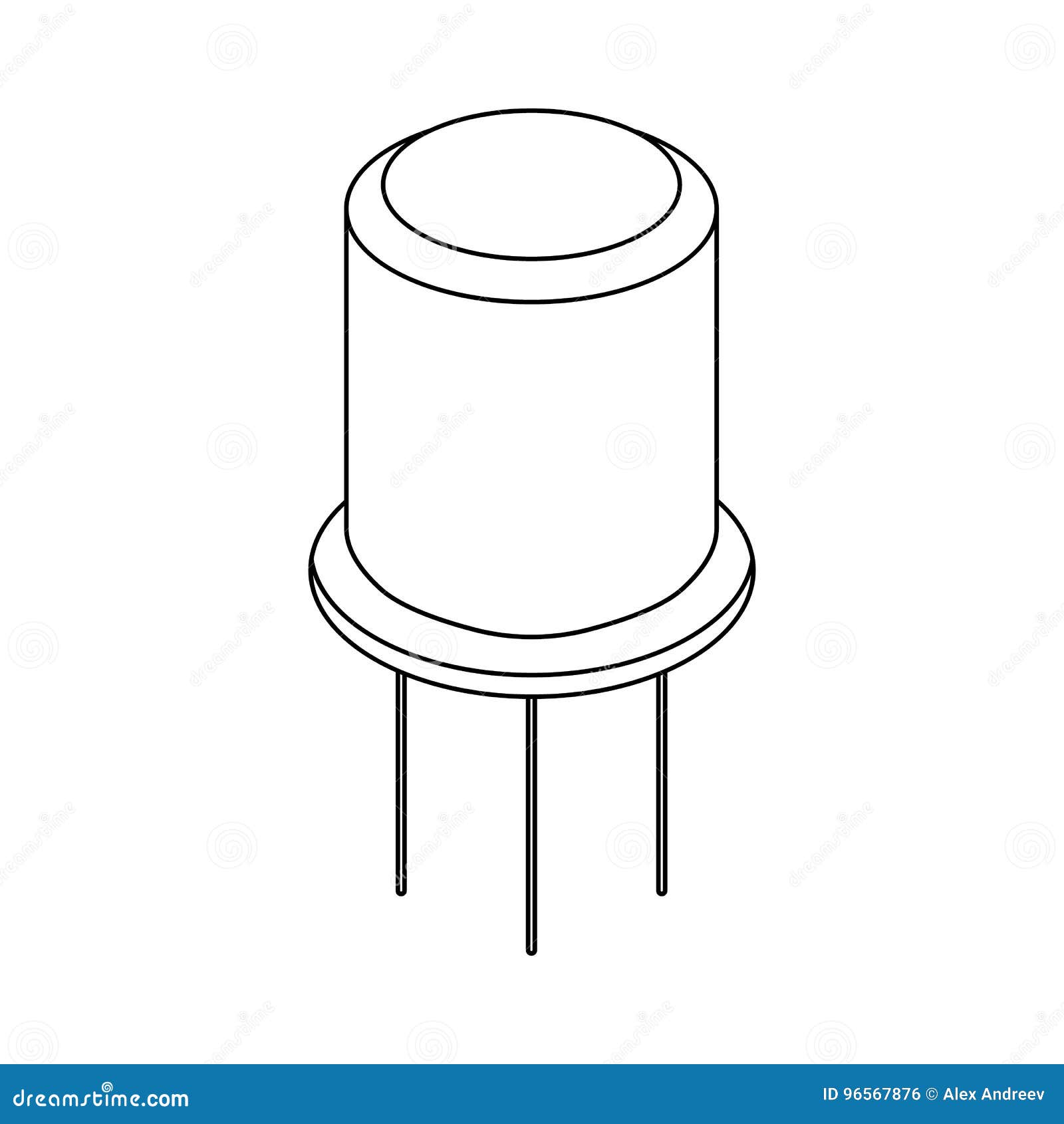 Transistor Outline Icon. Vector Illustration Stock Vector ...
