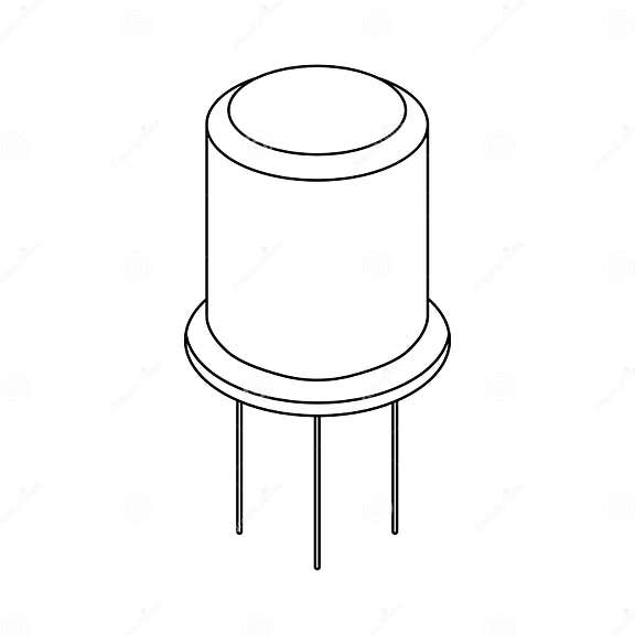 Transistor Outline Icon. Vector Illustration Stock Vector ...