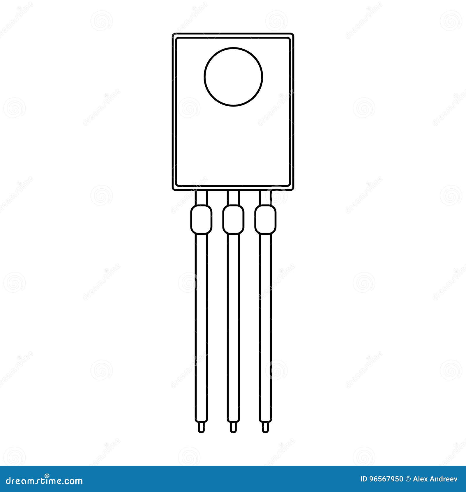 Transistor Outline Icon. Vector Illustration Stock Vector ...