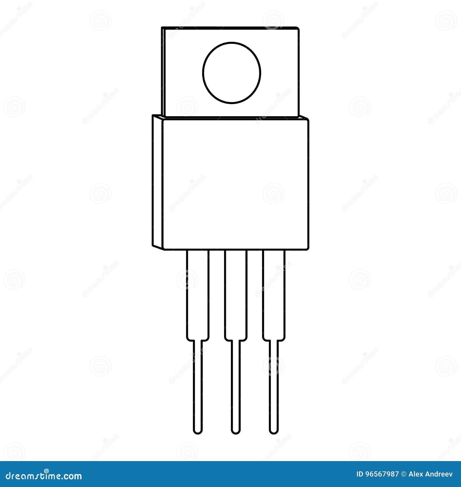 Transistor Outline Icon. Vector Illustration Stock Vector ...