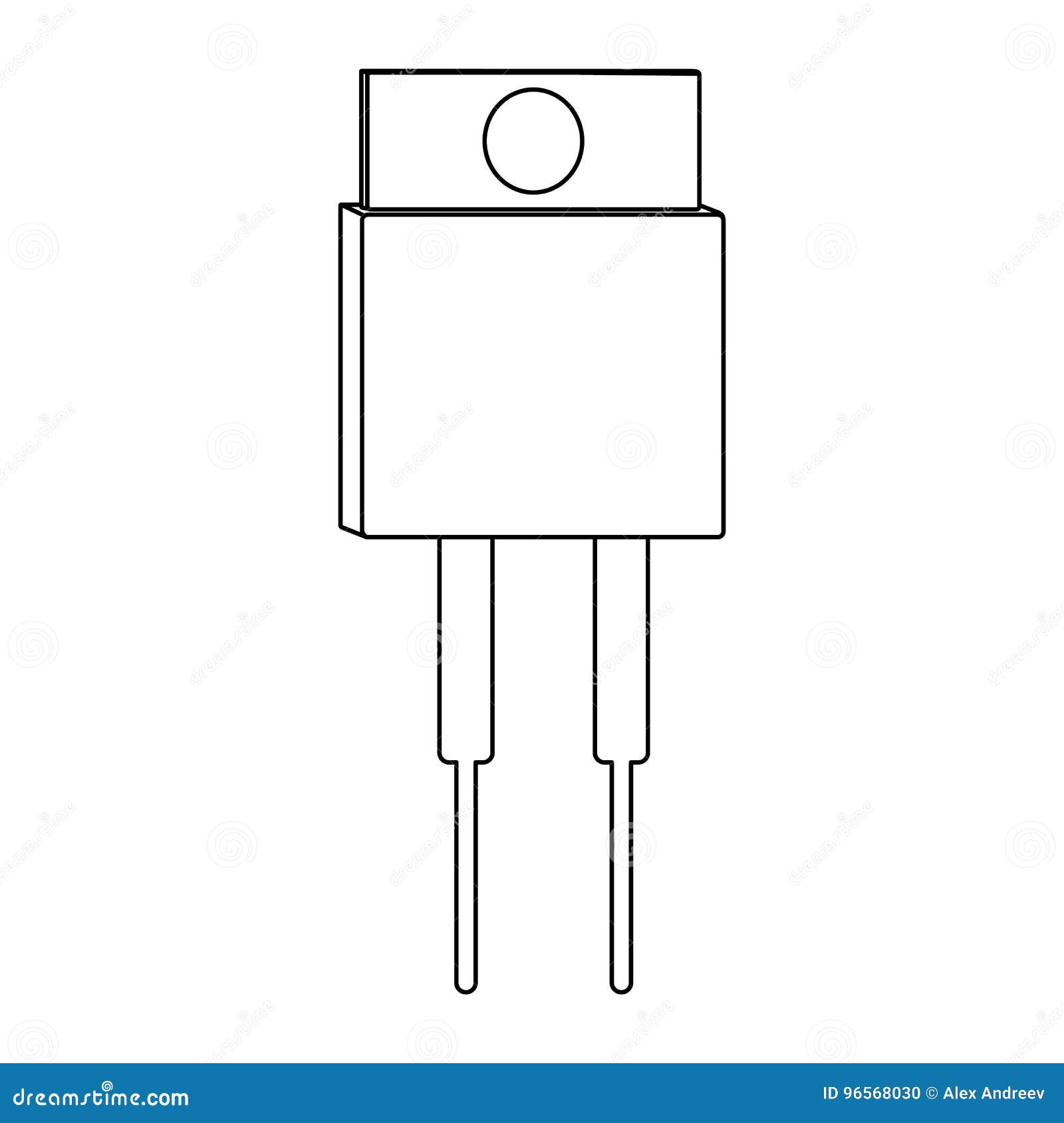 Transistor Outline Icon. Vector Illustration Stock Vector ...