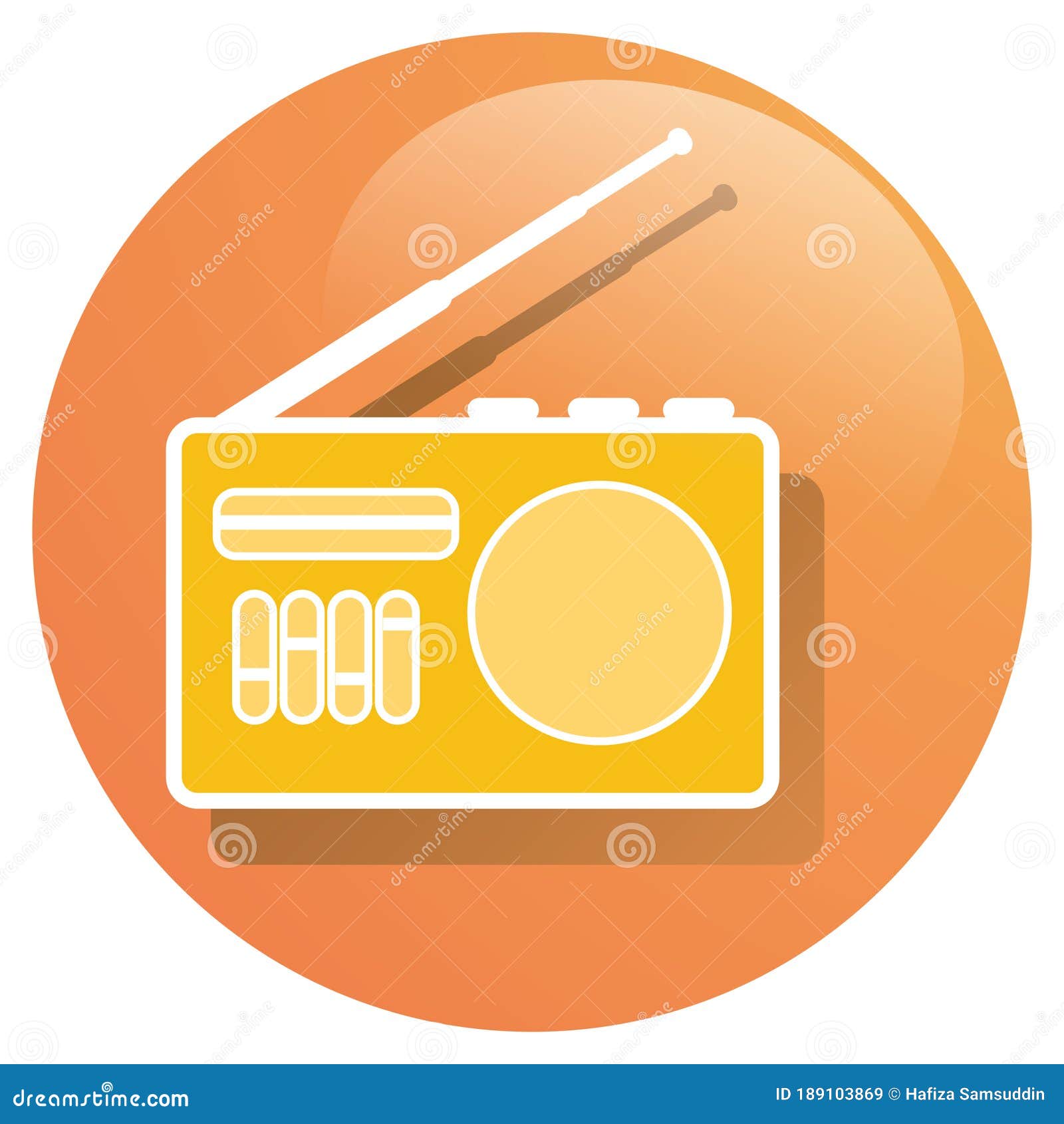 Transistor Radio Receiver. Vector Illustration Decorative Design Stock ...