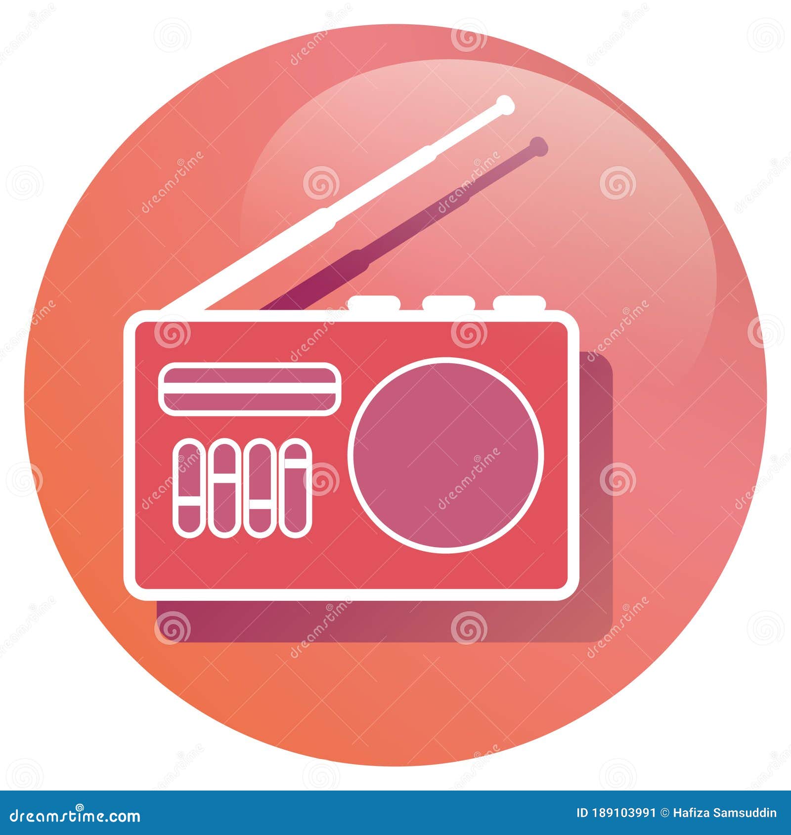 Transistor Radio Receiver. Vector Illustration Decorative Design Stock ...