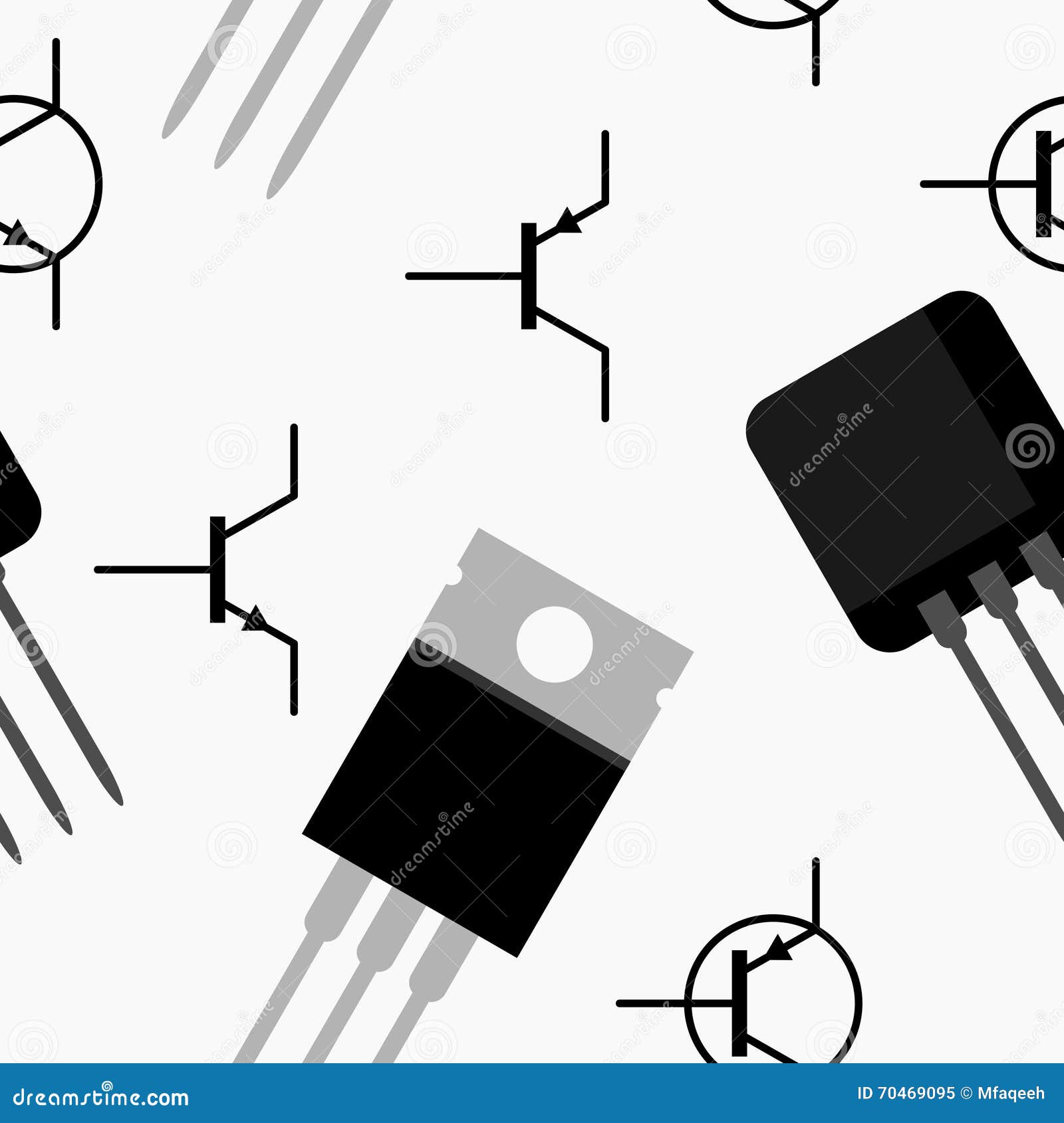 Transistor Symbol Seamless Pattern Stock Vector - Illustration of ...