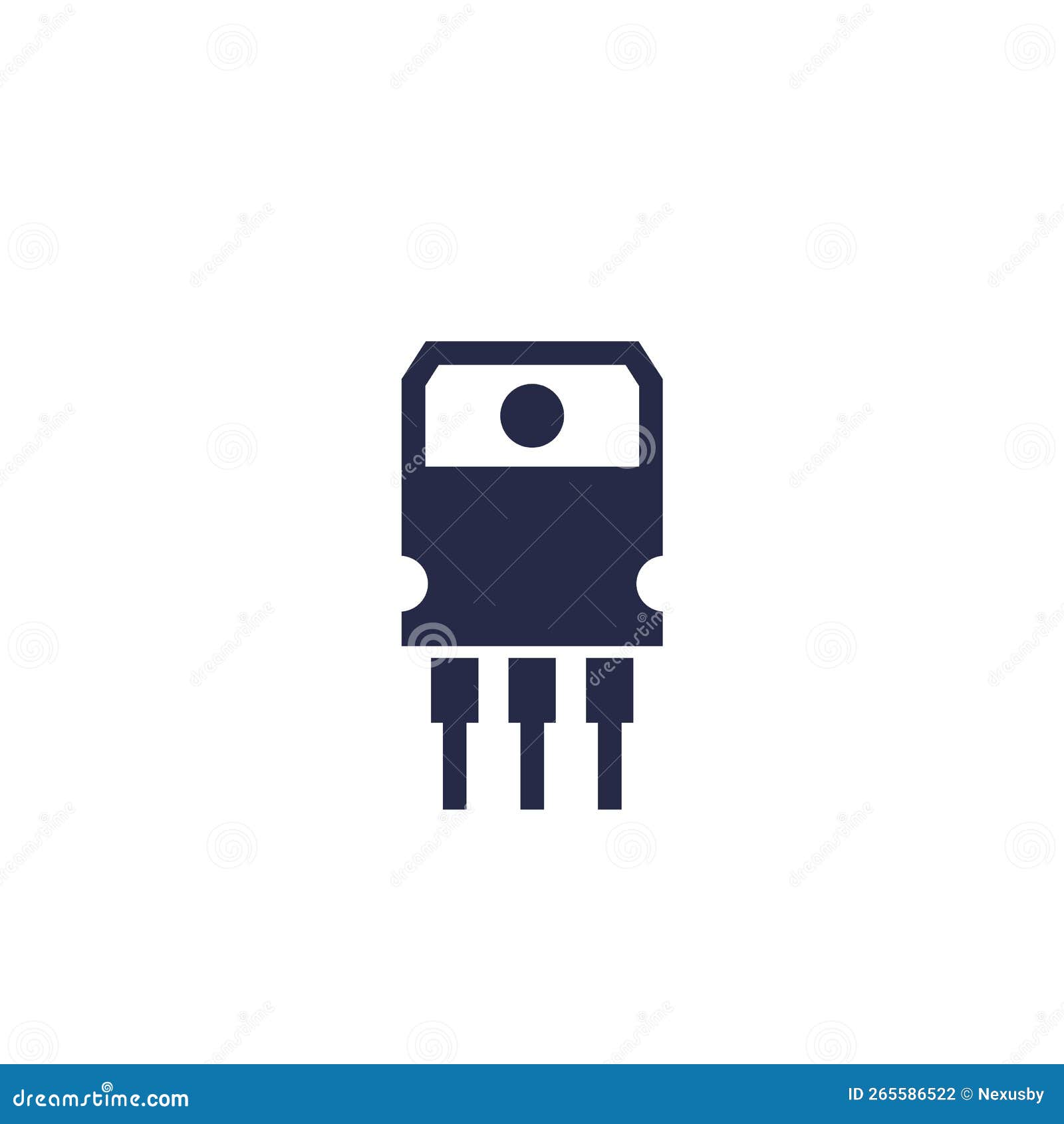 Transistor, Semiconductor Icon on White Stock Vector - Illustration of ...