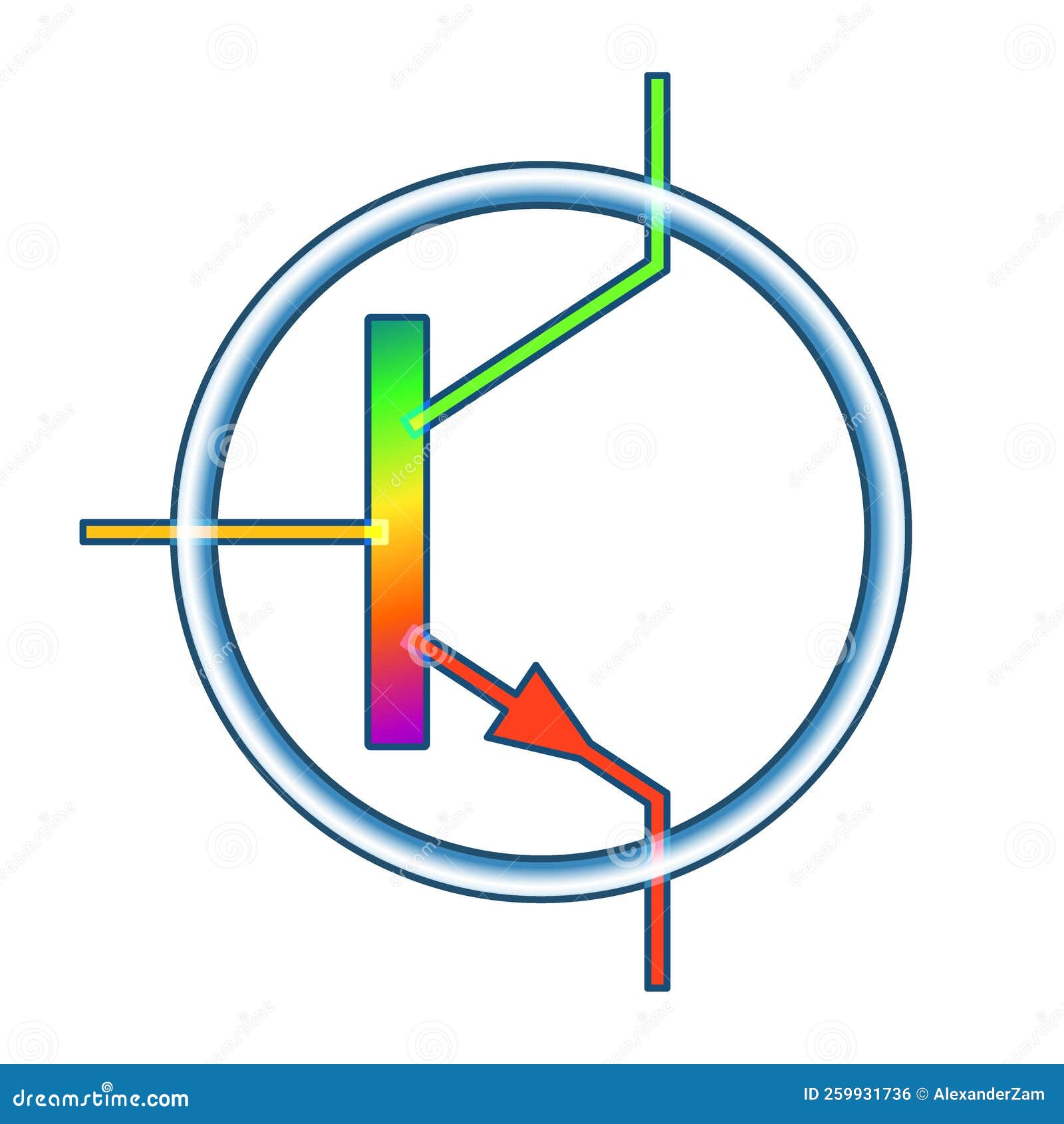 Transistor-symbool vector illustratie. Illustration of elektronisch ...