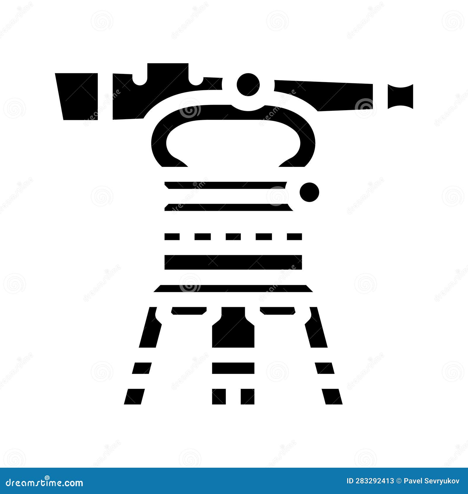 Transit Level Tool Civil Engineer Glyph Icon Vector Illustration Stock ...